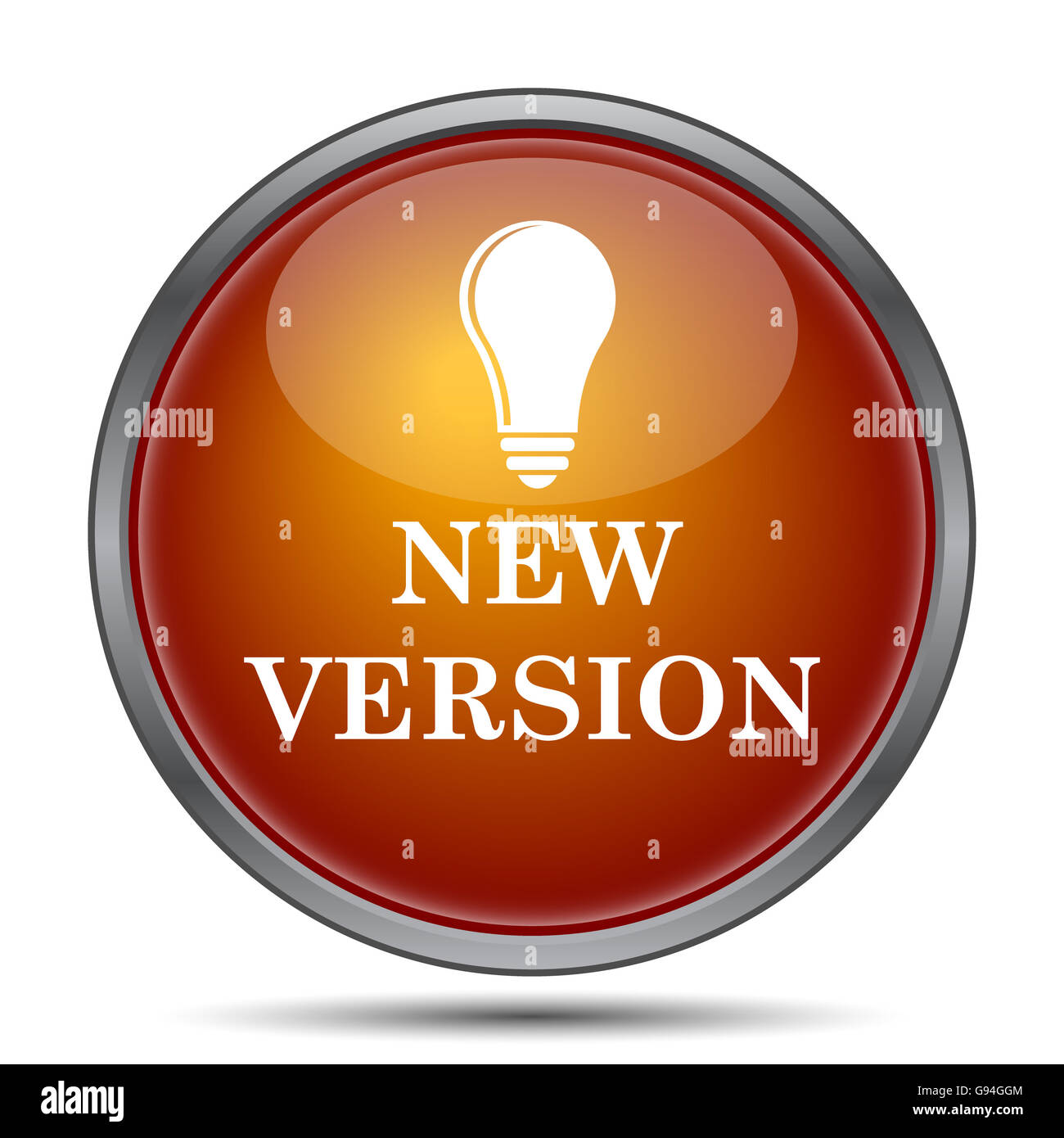 New version icon. Internet button on white background Stock Photo - Alamy