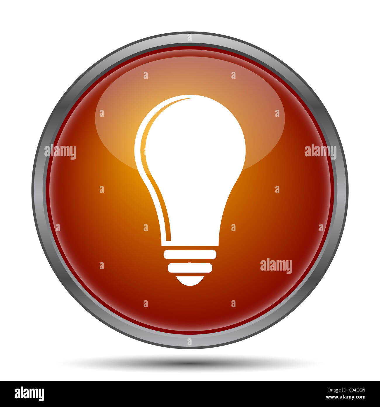 Light bulb - idea icon. Internet button on white background Stock Photo ...