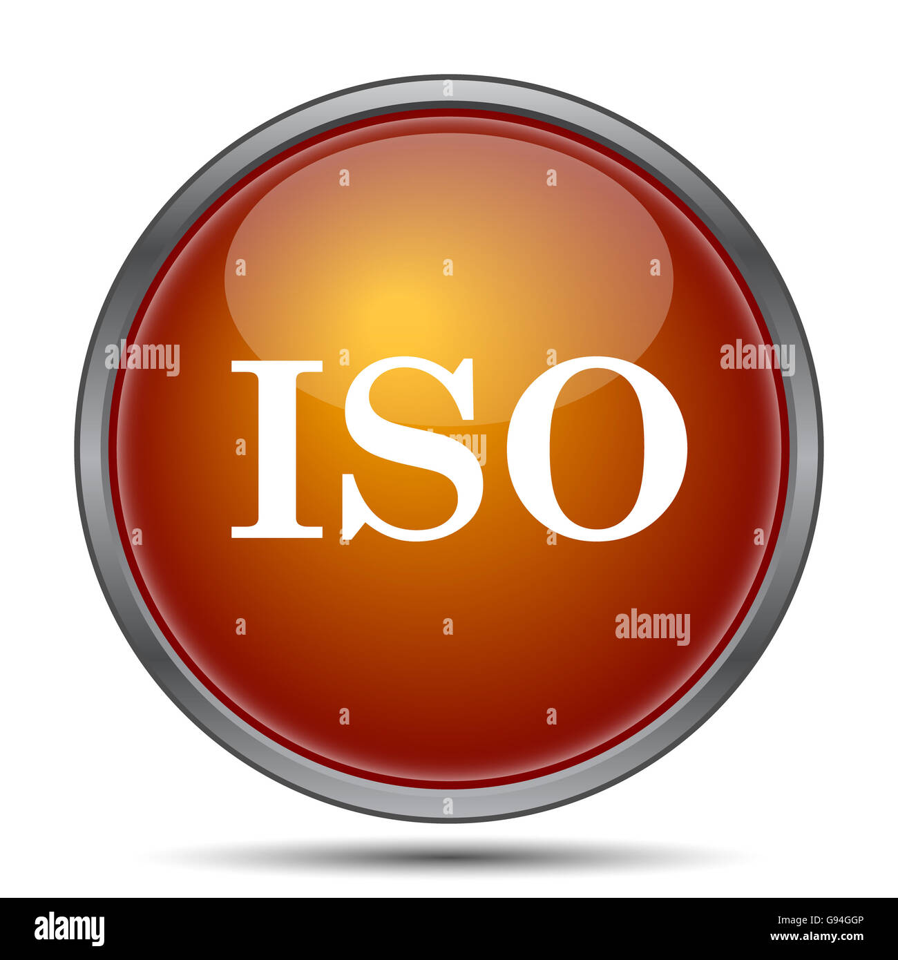 ISO icon. Internet button on white background Stock Photo - Alamy