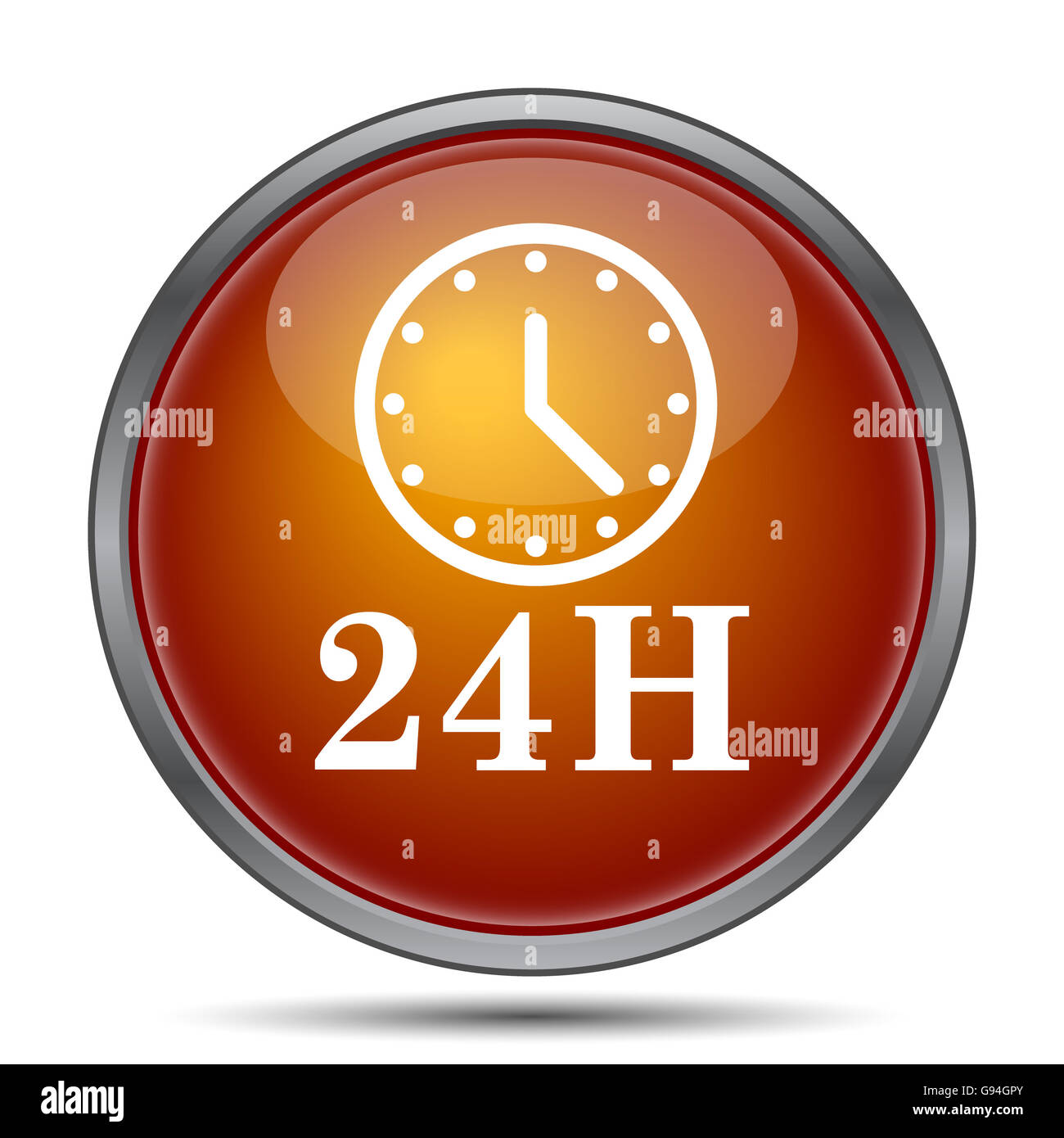 24 hours clock icon hi-res stock photography and images - Alamy