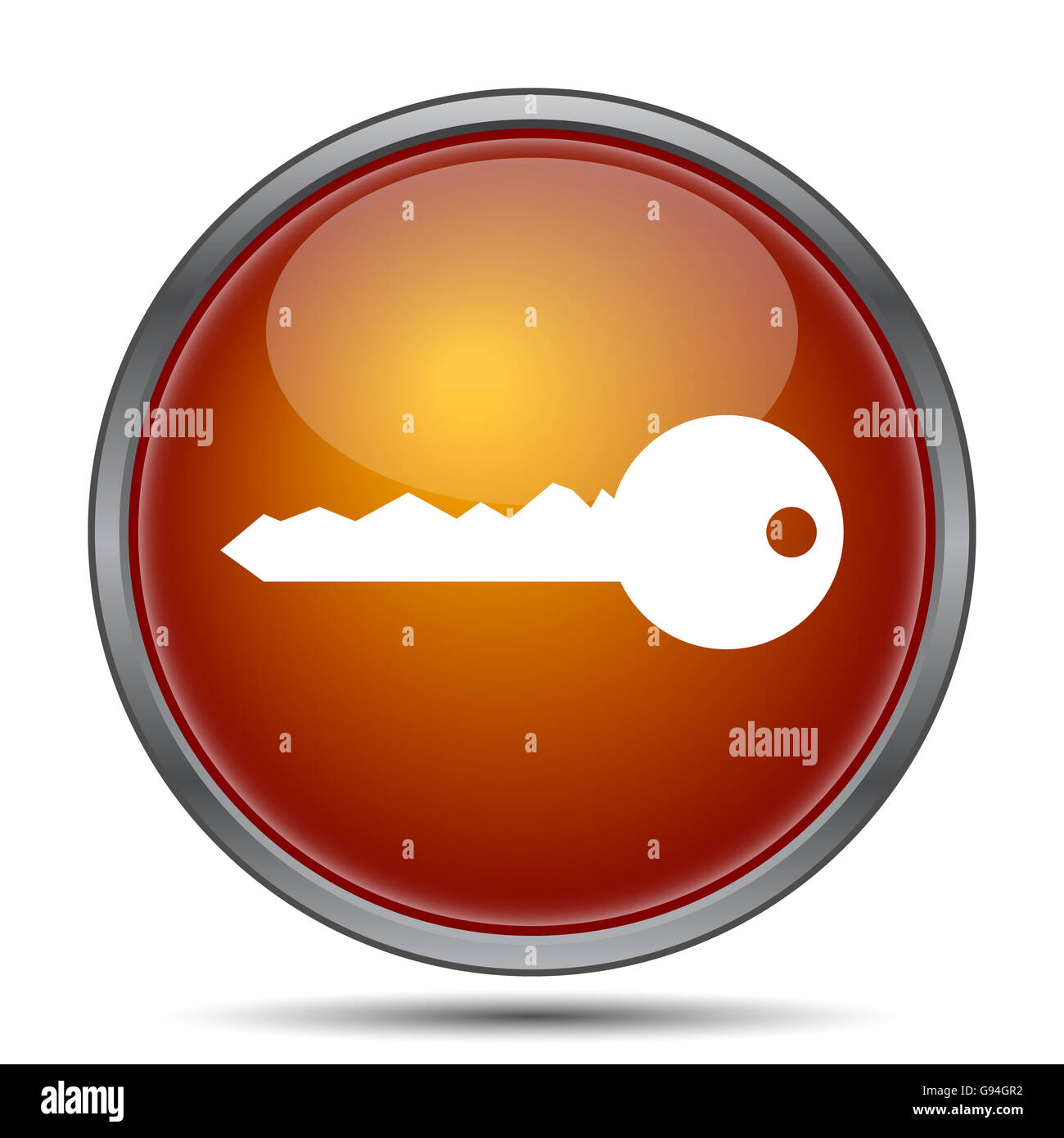 Key icon. Internet button on white background Stock Photo - Alamy