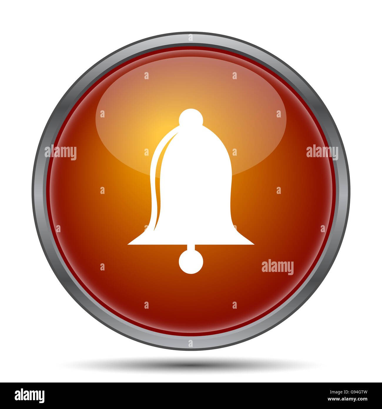 Bell icon. Internet button on white background Stock Photo - Alamy