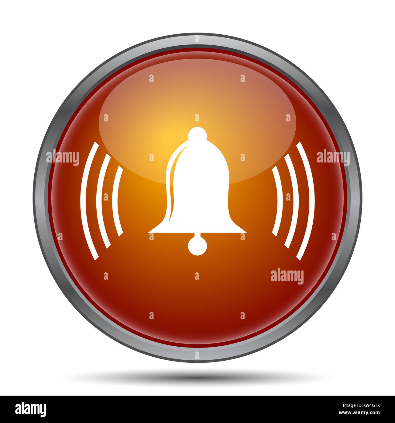 Bell icon. Internet button on white background Stock Photo - Alamy