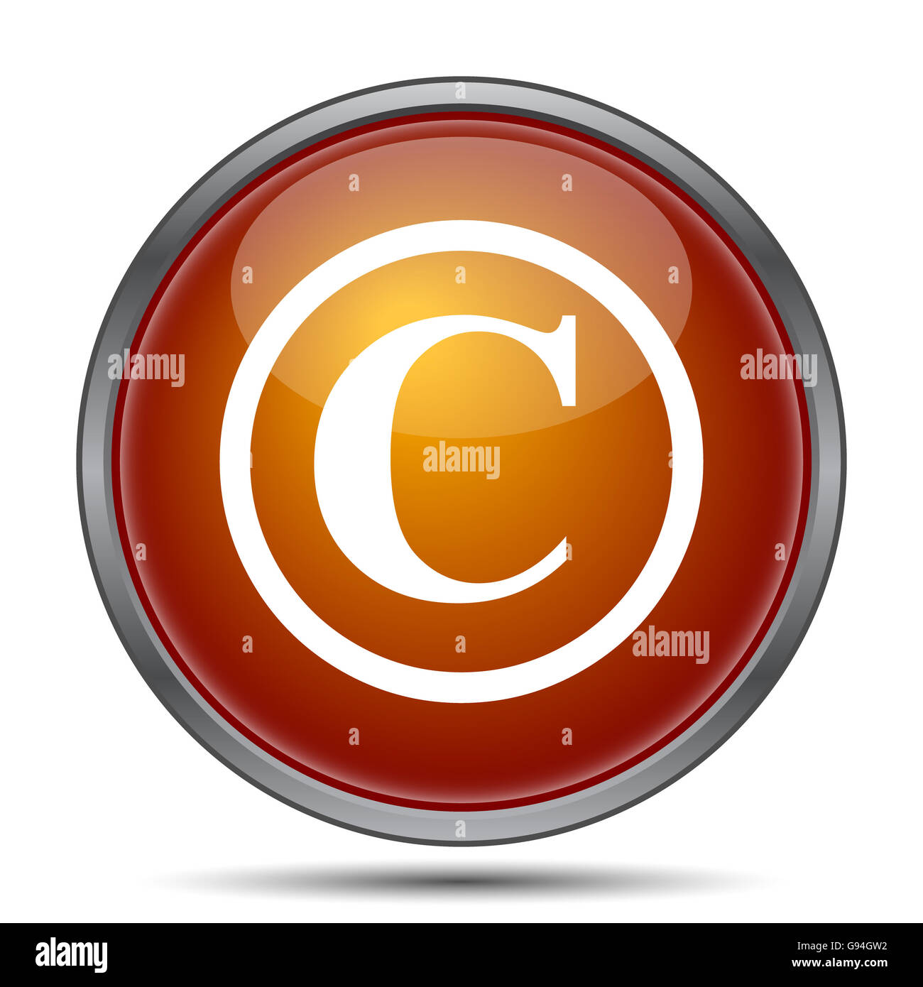 Copyright icon. Internet button on white background Stock Photo - Alamy