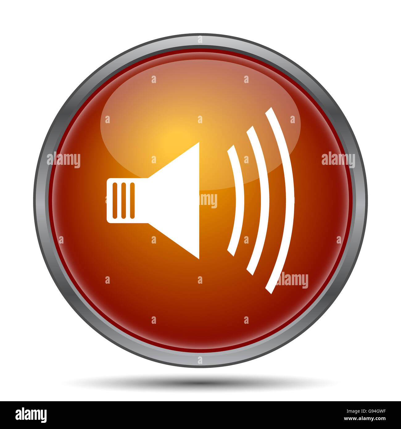Speaker icon. Internet button on white background Stock Photo - Alamy