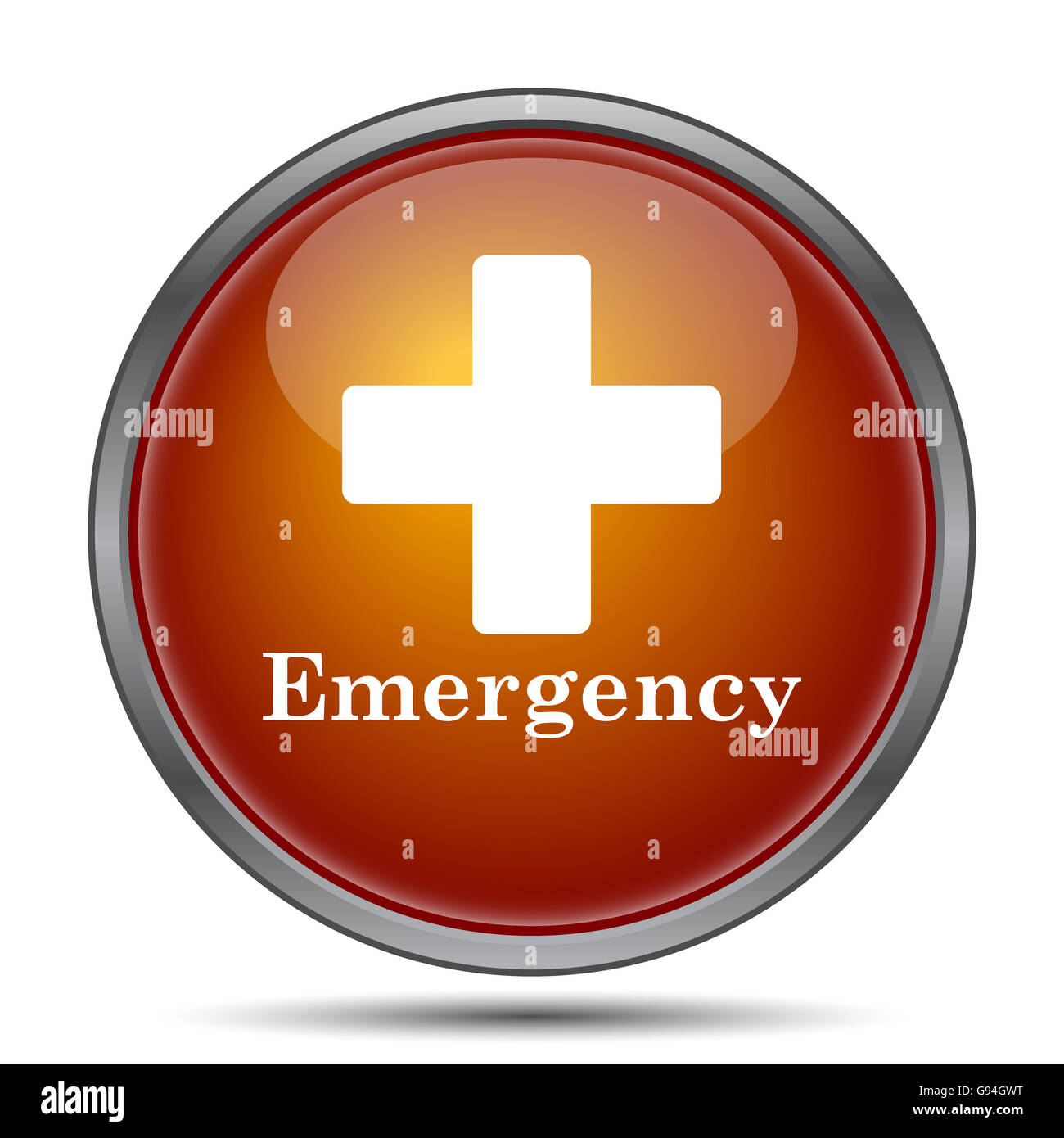 Emergency icon. Internet button on white background Stock Photo - Alamy