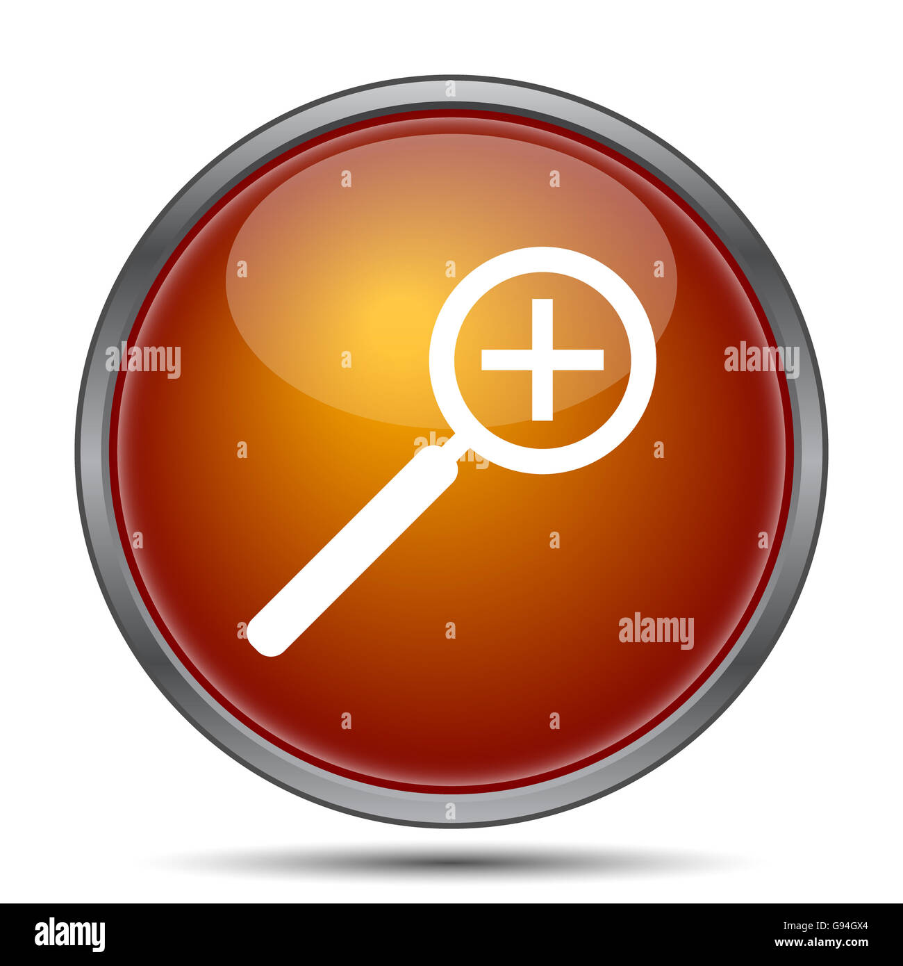 Zoom in icon. Internet button on white background Stock Photo - Alamy