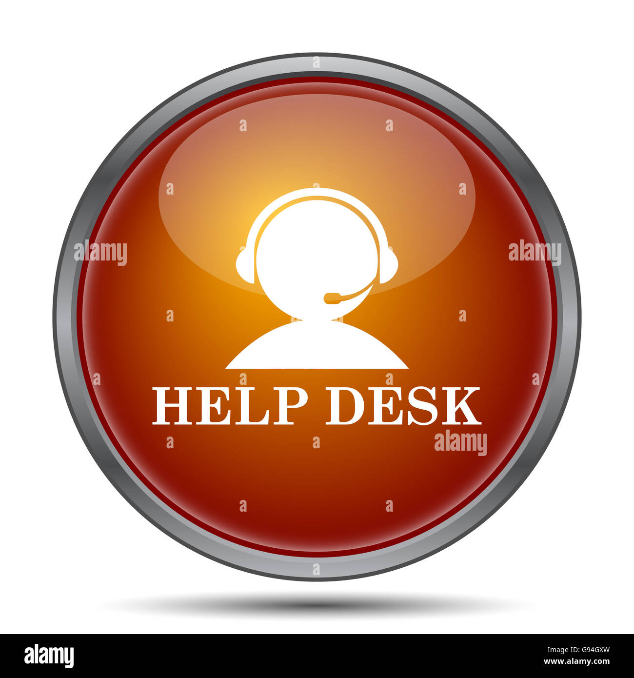 Helpdesk icon. Internet button on white background Stock Photo - Alamy