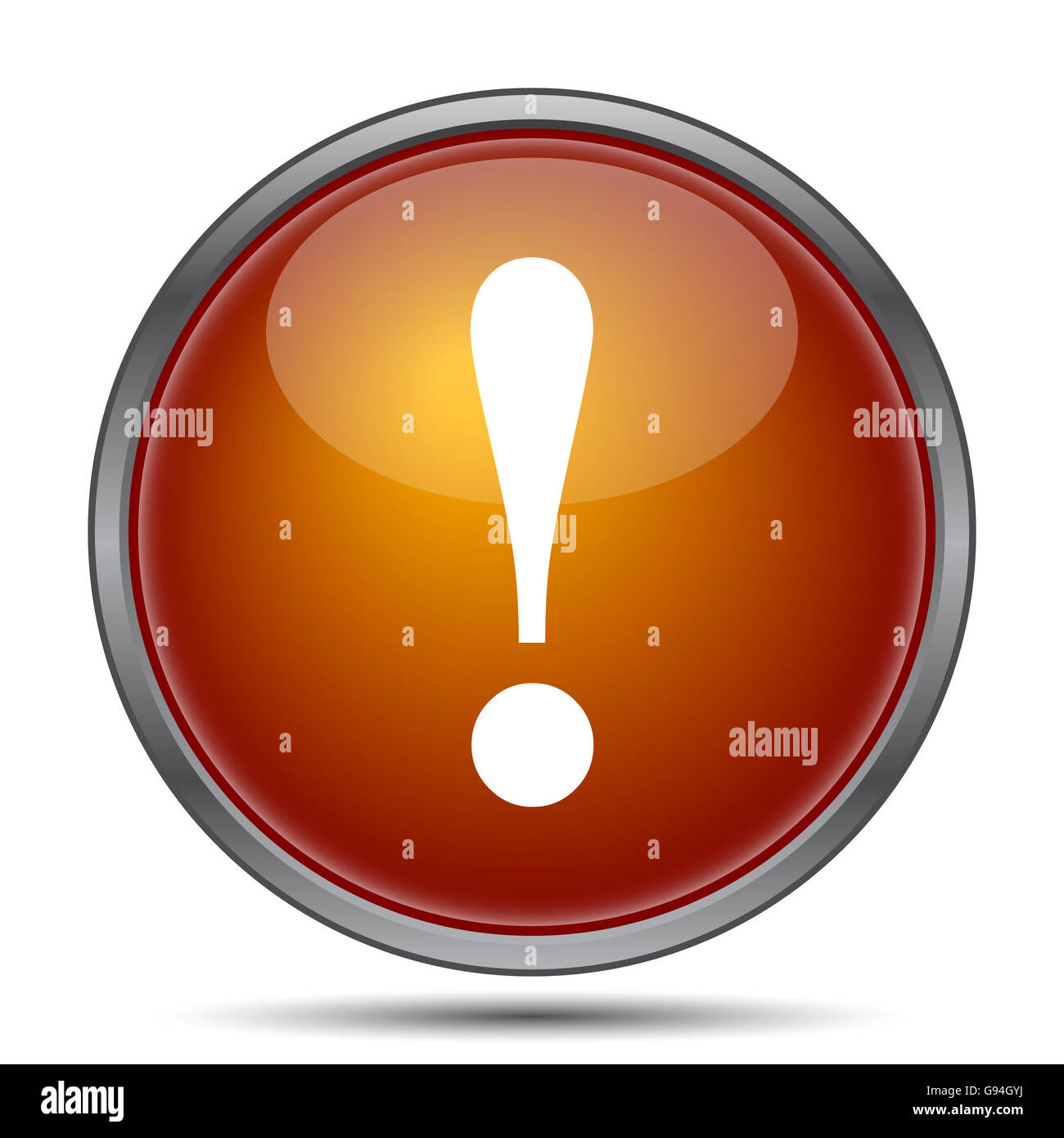 Attention icon. Internet button on white background Stock Photo - Alamy