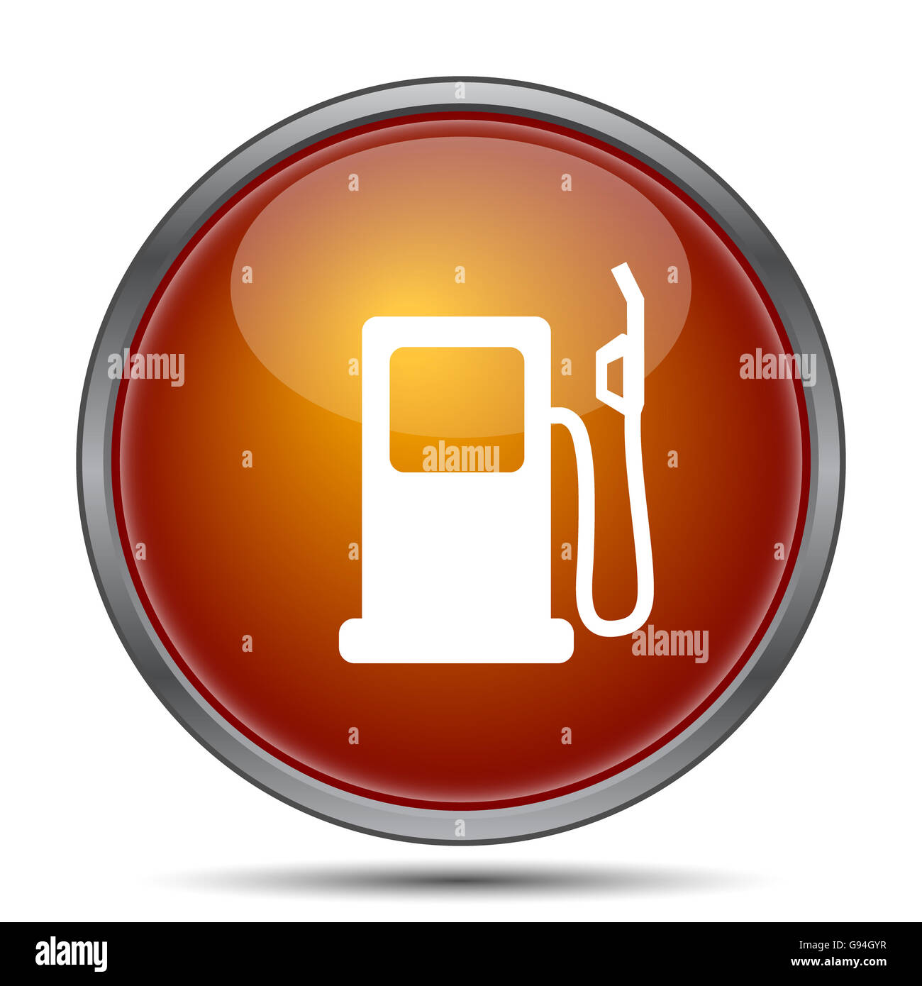 Gas pump icon. Internet button on white background Stock Photo - Alamy