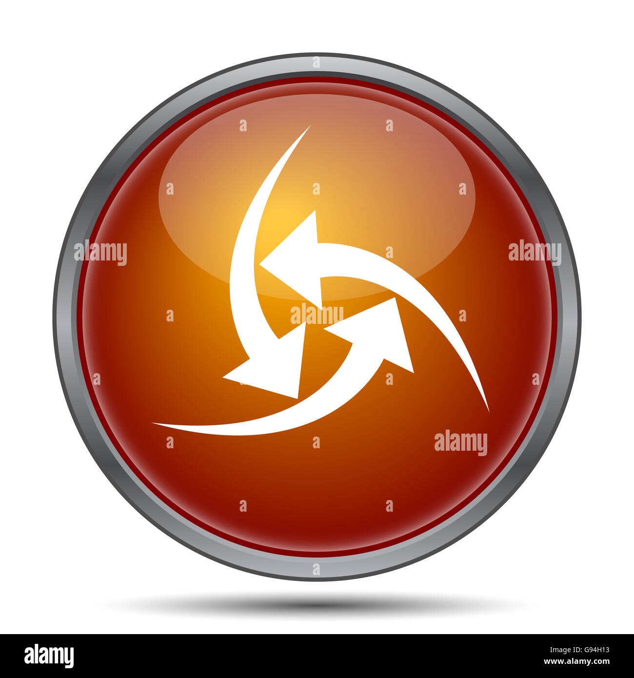 Change icon. Internet button on white background Stock Photo - Alamy