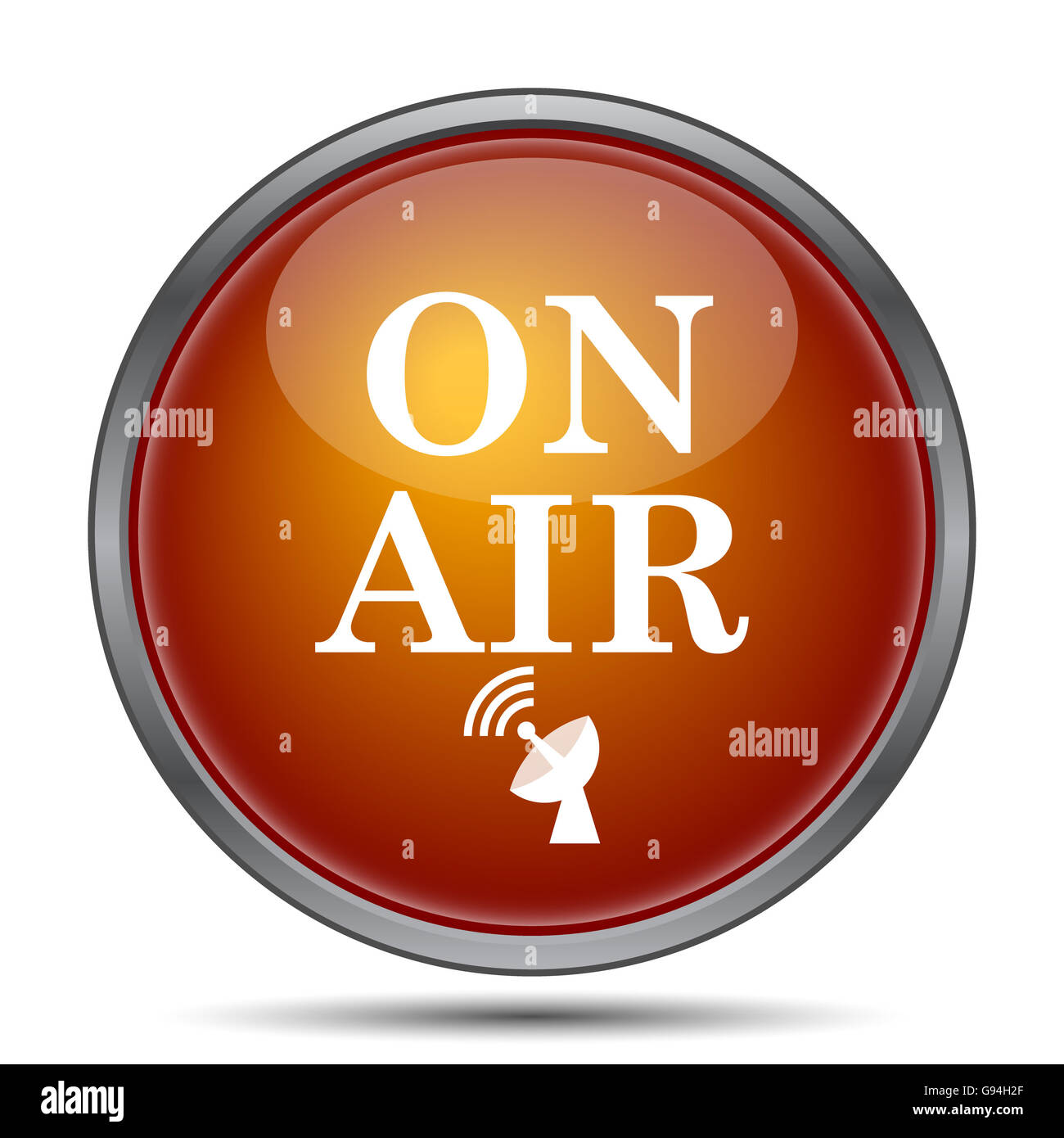 On air icon. Internet button on white background Stock Photo - Alamy
