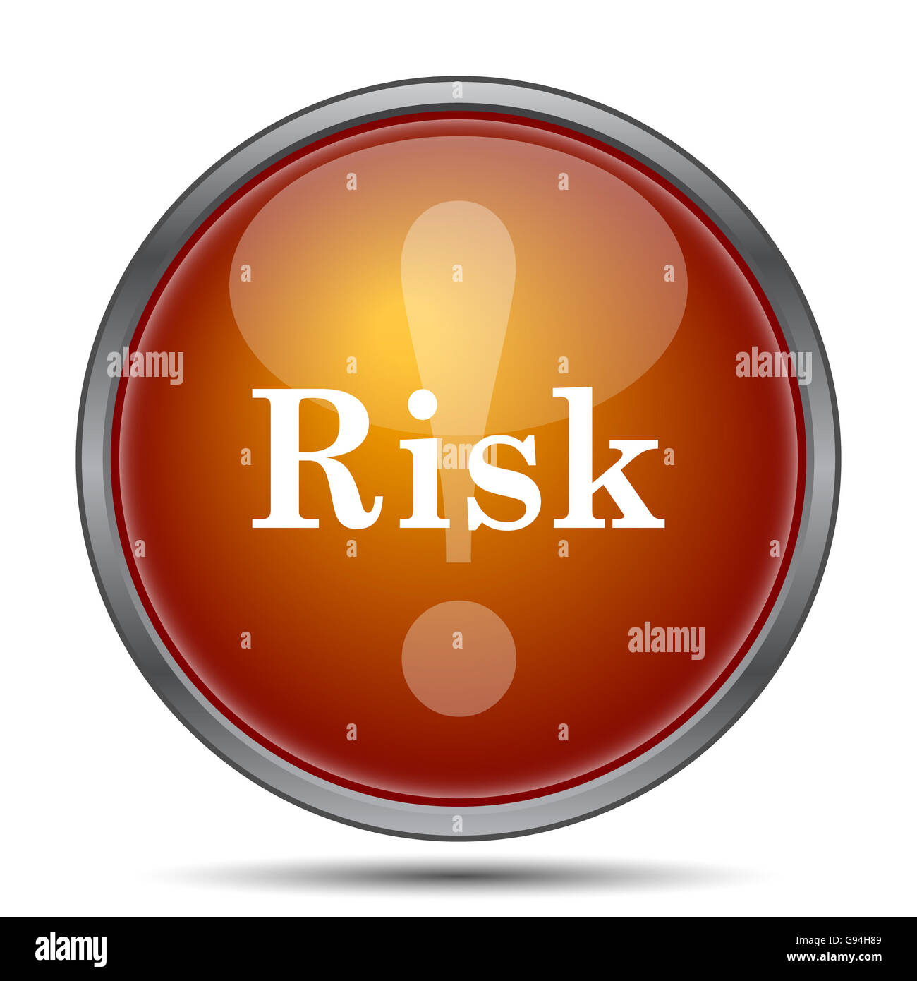 Risk icon. Internet button on white background Stock Photo - Alamy
