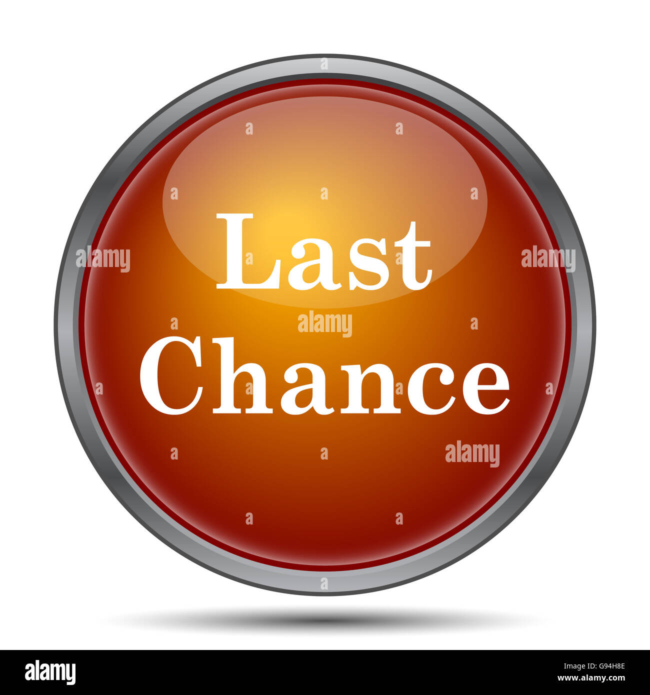 Last chance icon. Internet button on white background Stock Photo - Alamy