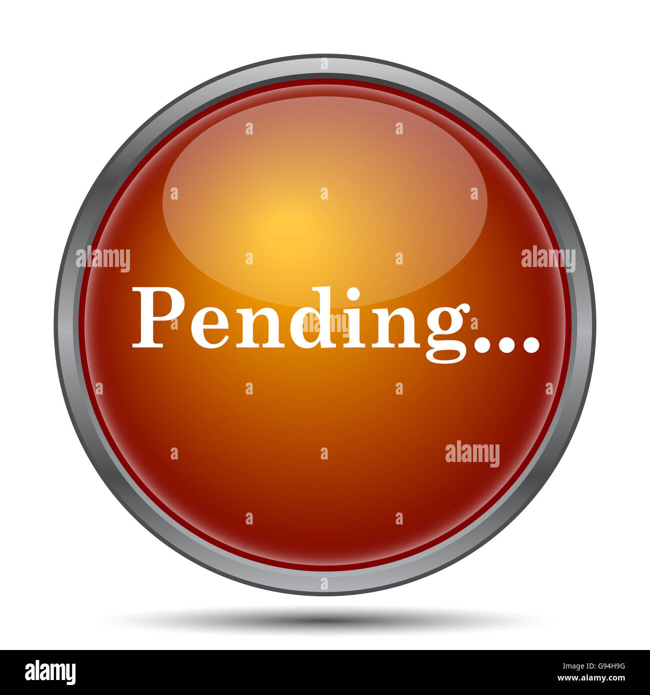 Pending icon. Internet button on white background Stock Photo - Alamy