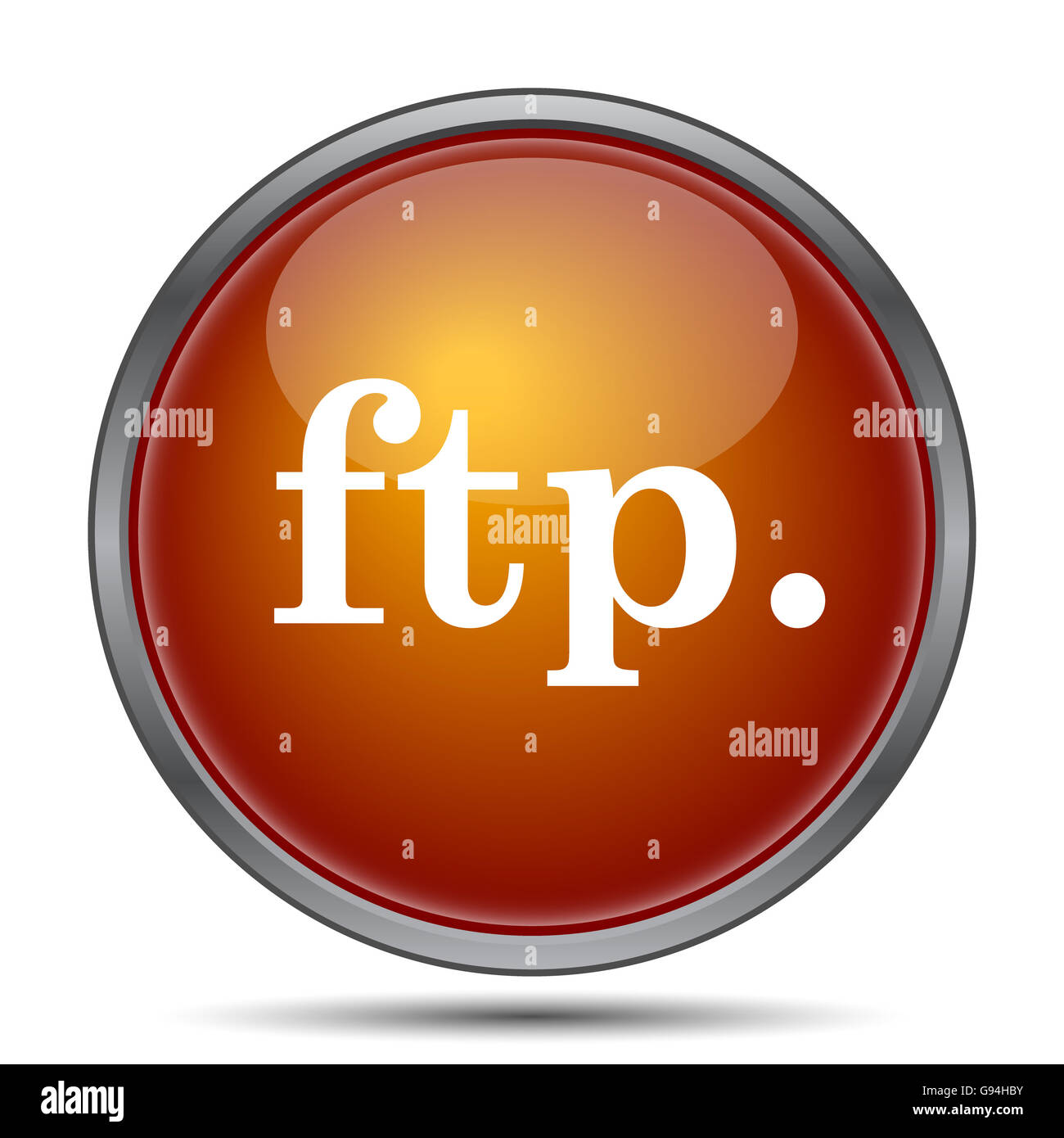 ftp. icon. Internet button on white background Stock Photo - Alamy