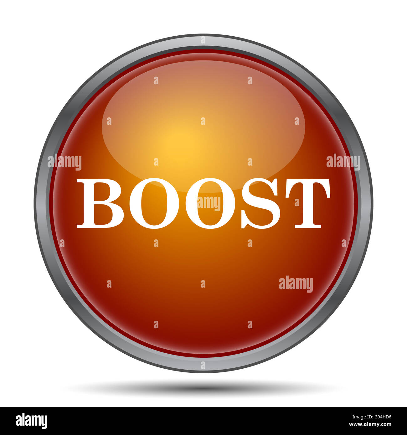 Boost icon. Internet button on white background Stock Photo - Alamy