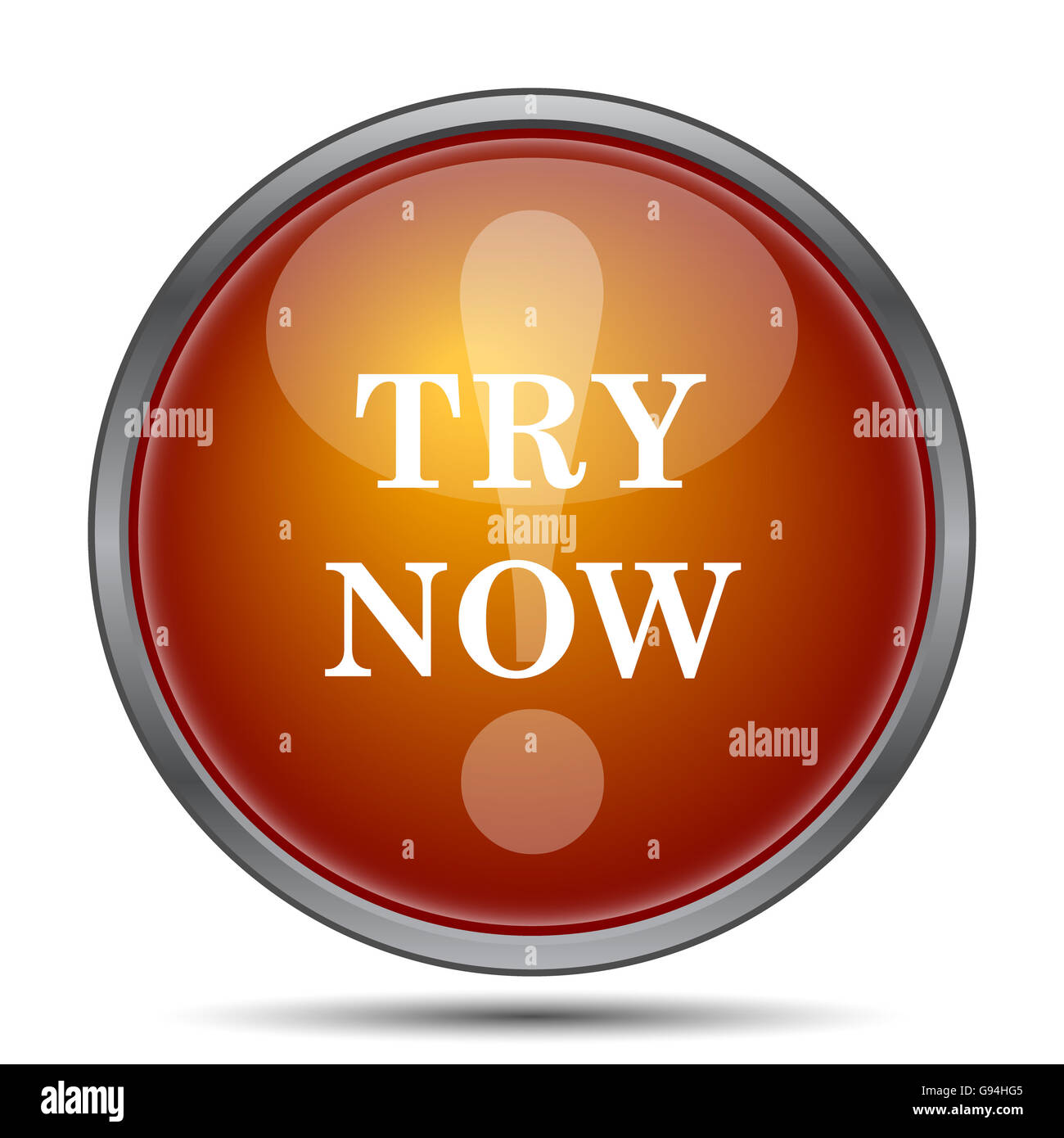 Try now icon. Internet button on white background Stock Photo - Alamy