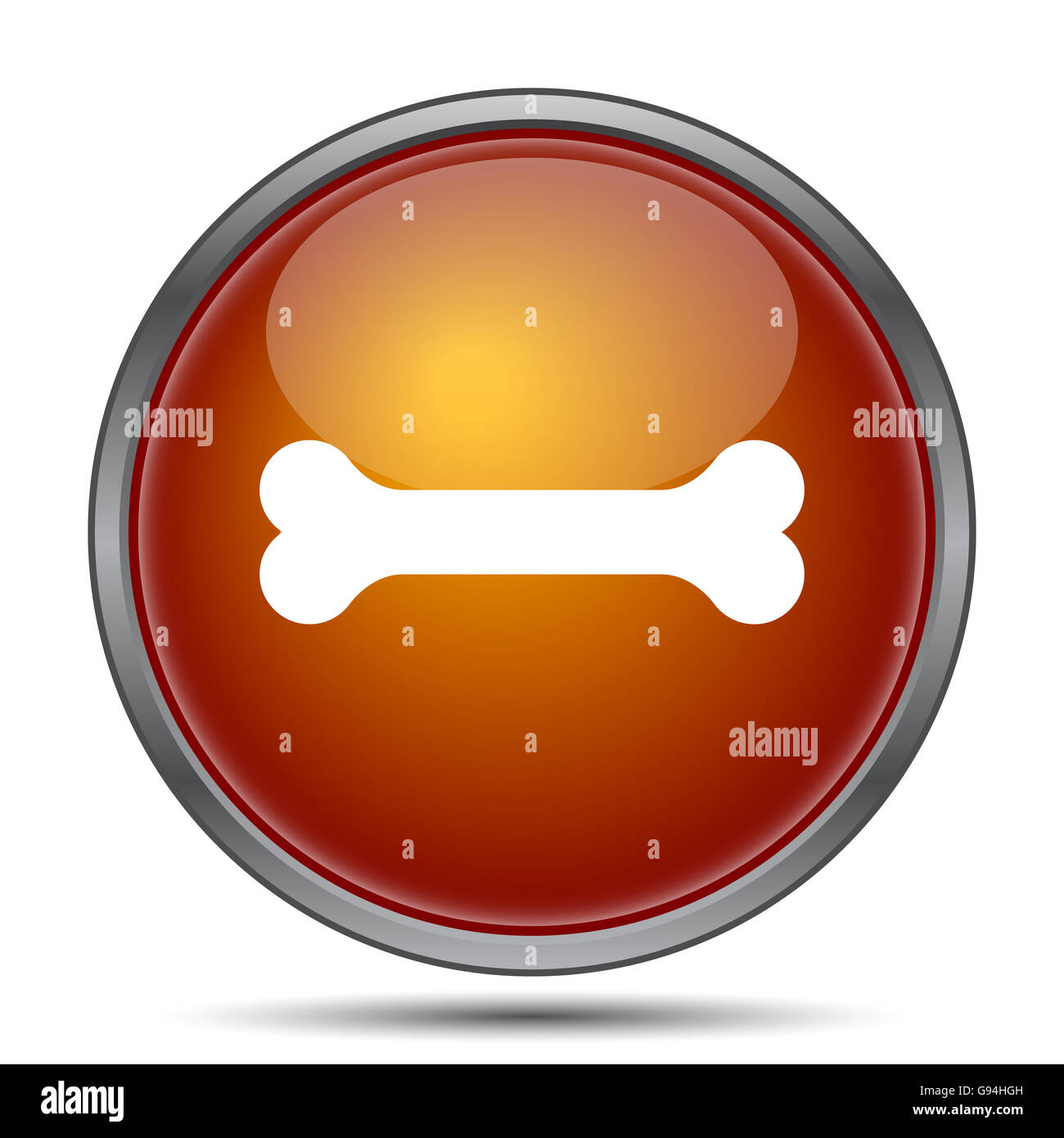 Bone icon. Internet button on white background Stock Photo - Alamy