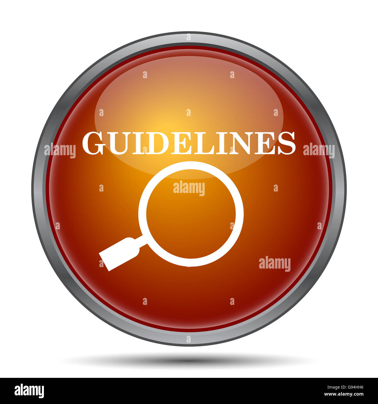 Guidelines icon. Internet button on white background Stock Photo - Alamy