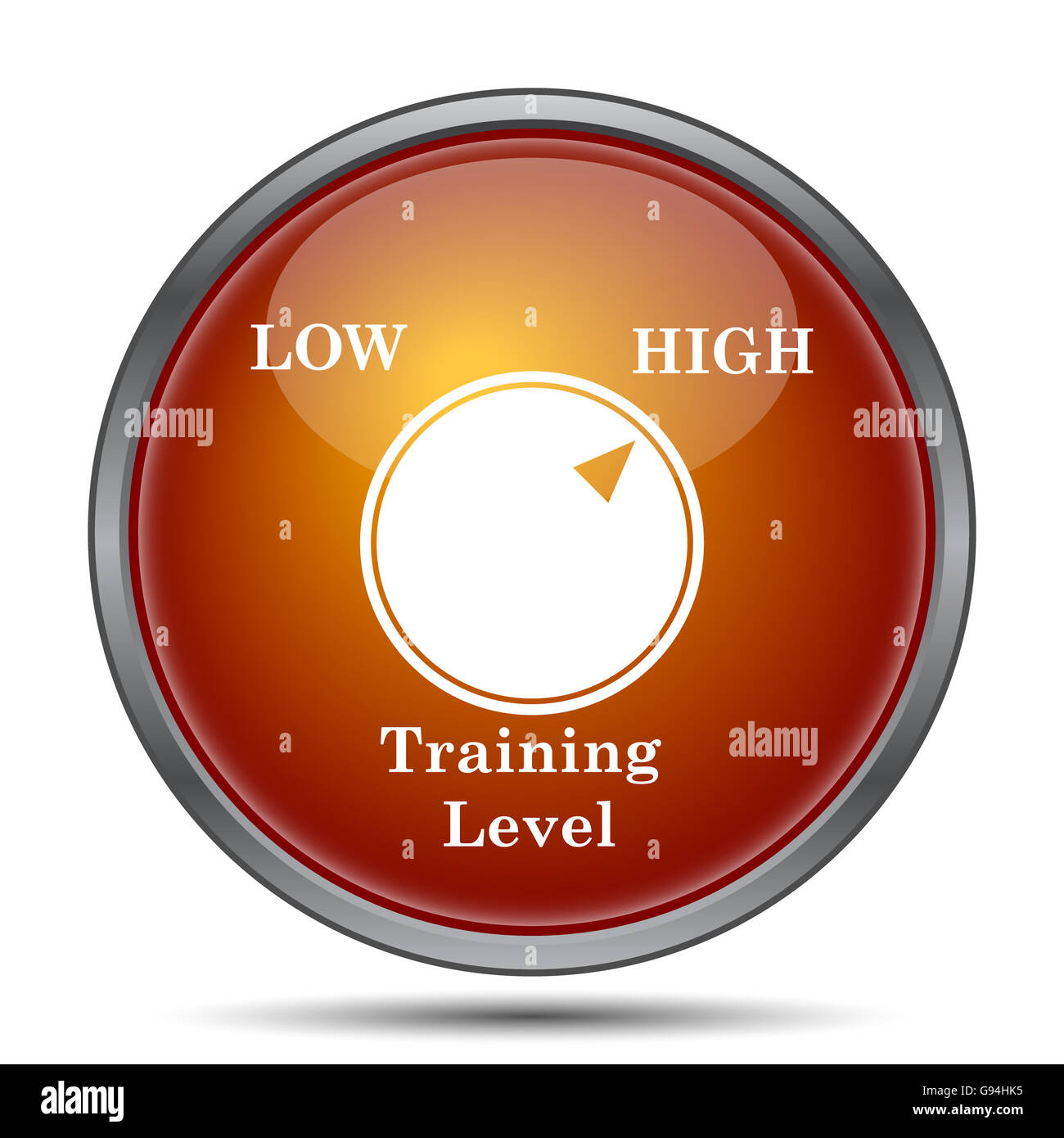 Training level icon. Internet button on white background Stock Photo ...