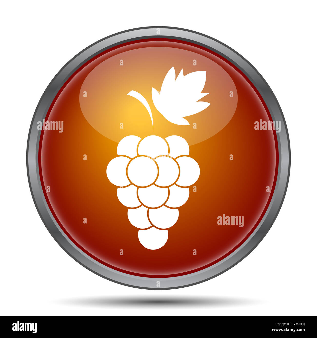 Grape icon. Internet button on white background Stock Photo - Alamy