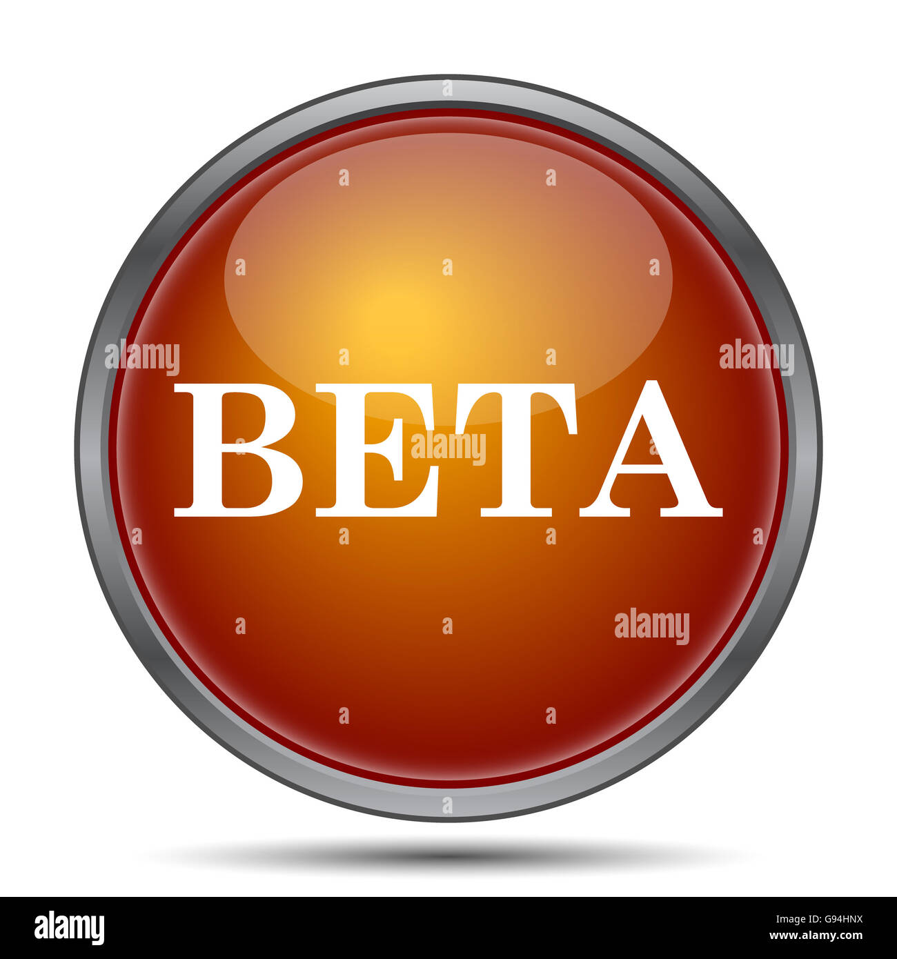 Beta icon. Internet button on white background Stock Photo - Alamy