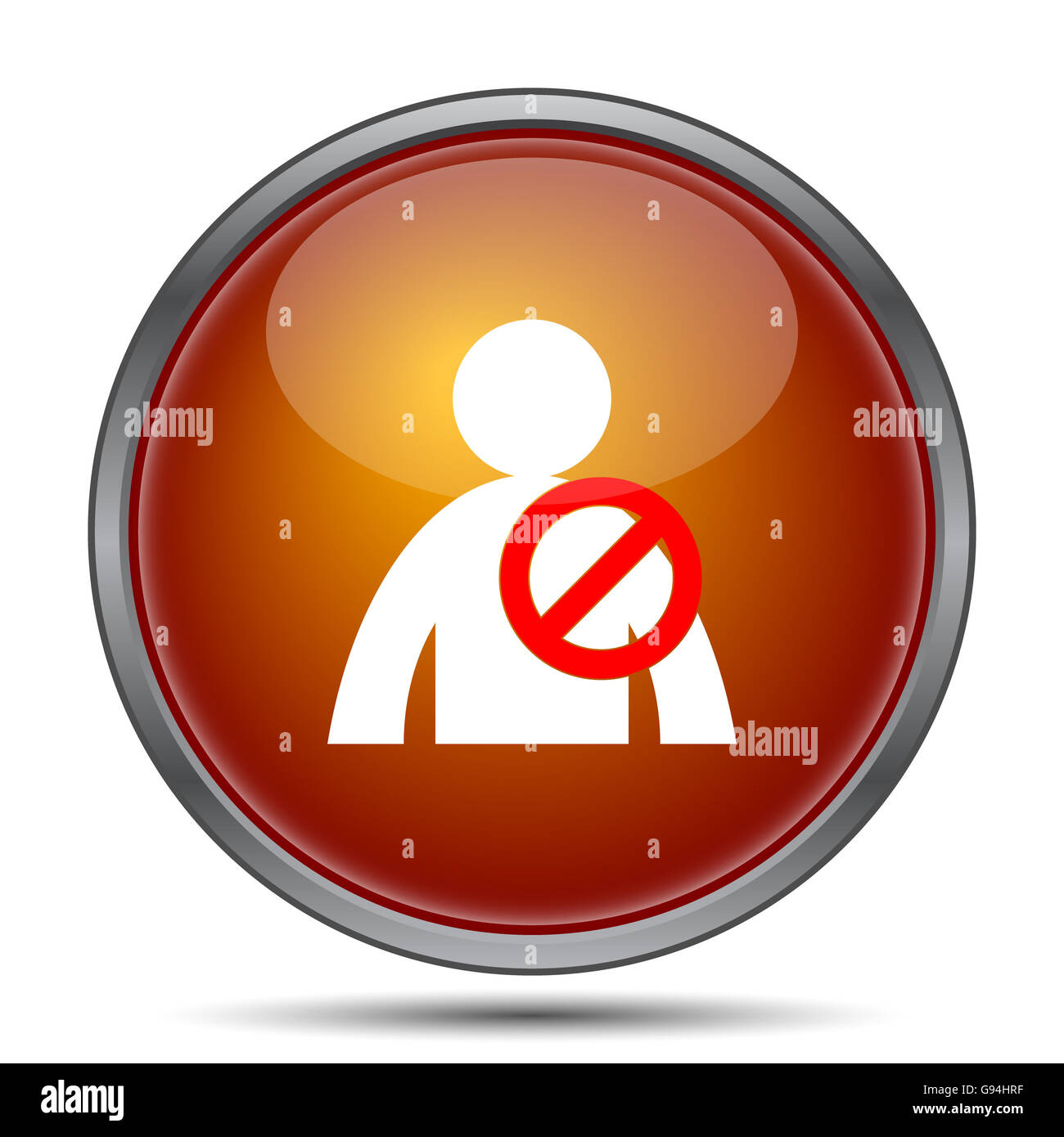 User offline icon. Internet button on white background Stock Photo - Alamy