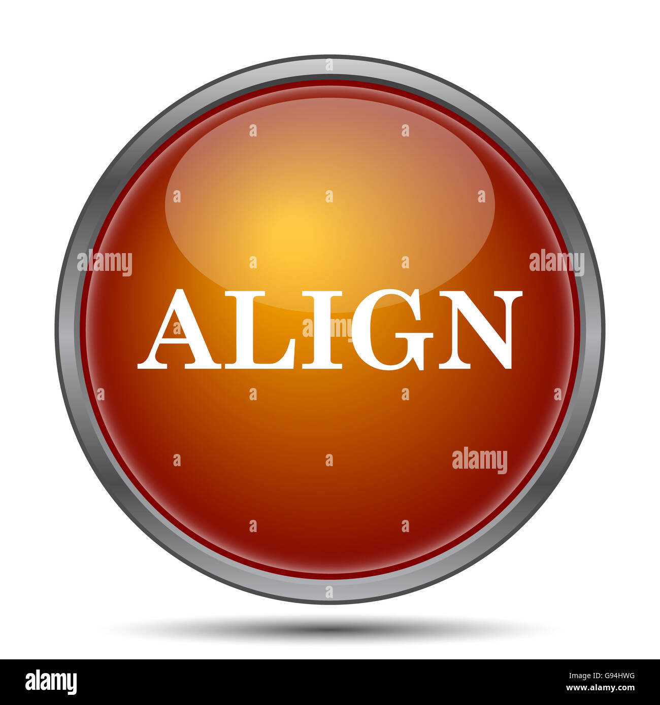 Align icon. Internet button on white background Stock Photo - Alamy