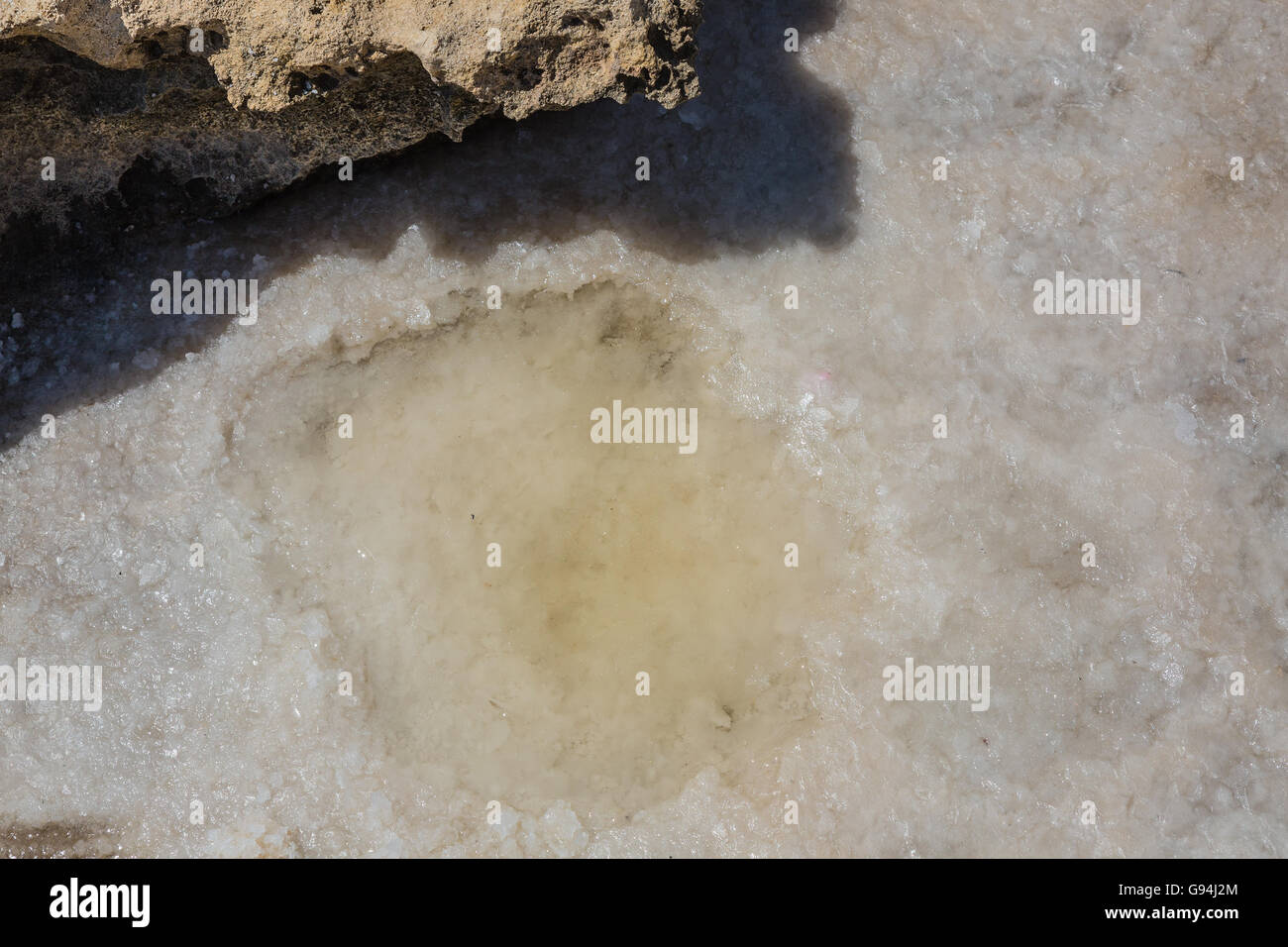 Salt crystallizes on the volcanic rocks in the Azure Window on the ...