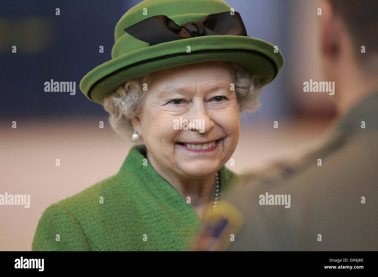 Britain's Queen Elizabeth II during a visit to RAF Marham in Norfolk ...