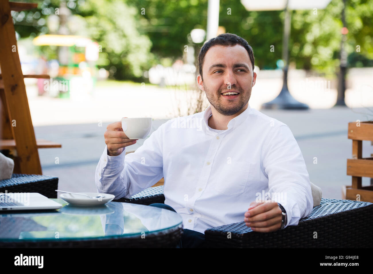 Suit cafe hi-res stock photography and images - Alamy