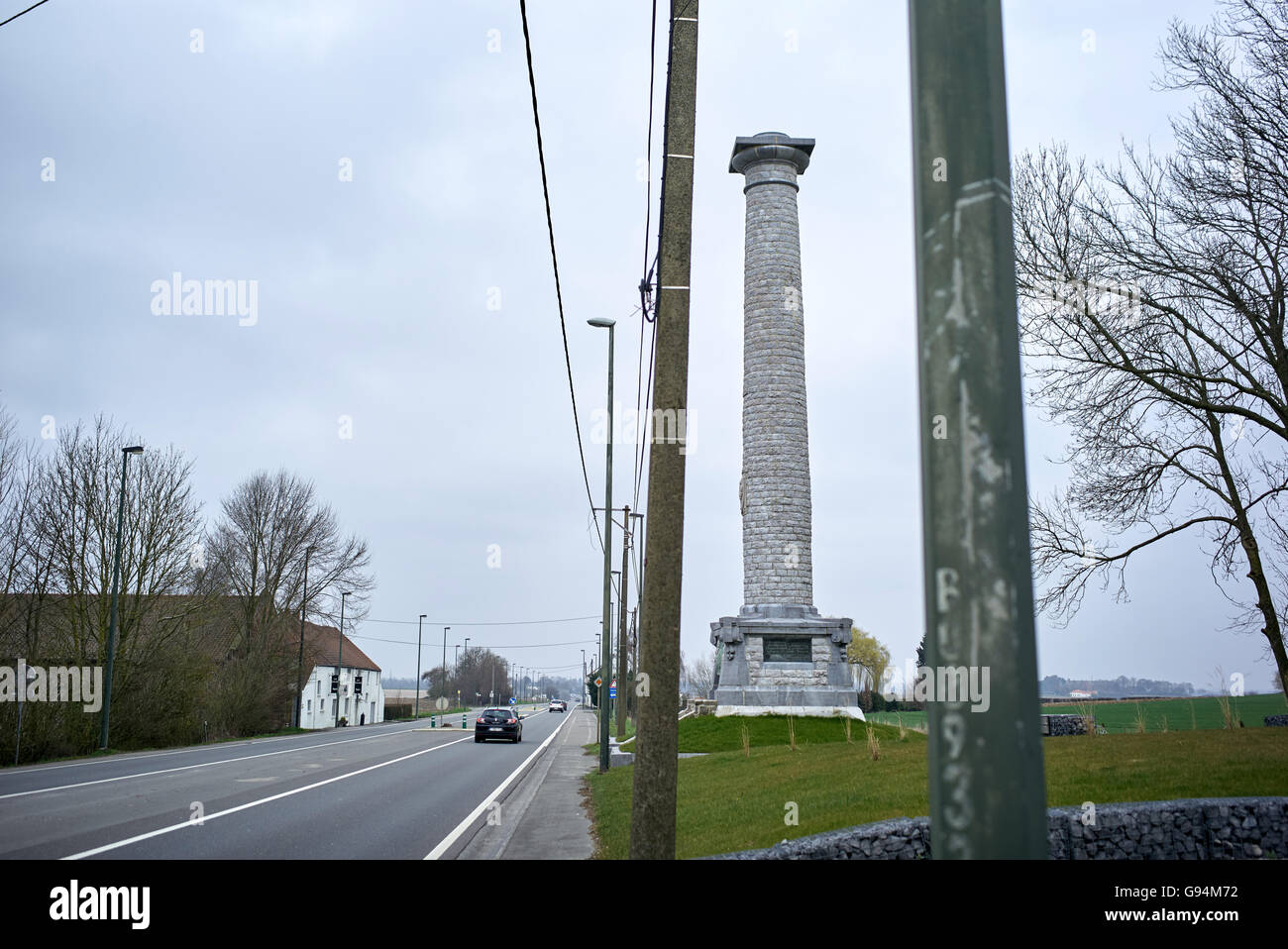 Victor Hugo monument on the battlefield of Waterloo in Belgium Stock ...