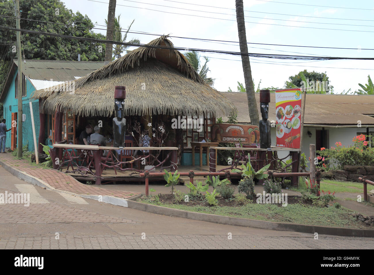 downtown in hanga roa the capital of easter island or rapa nui Stock ...