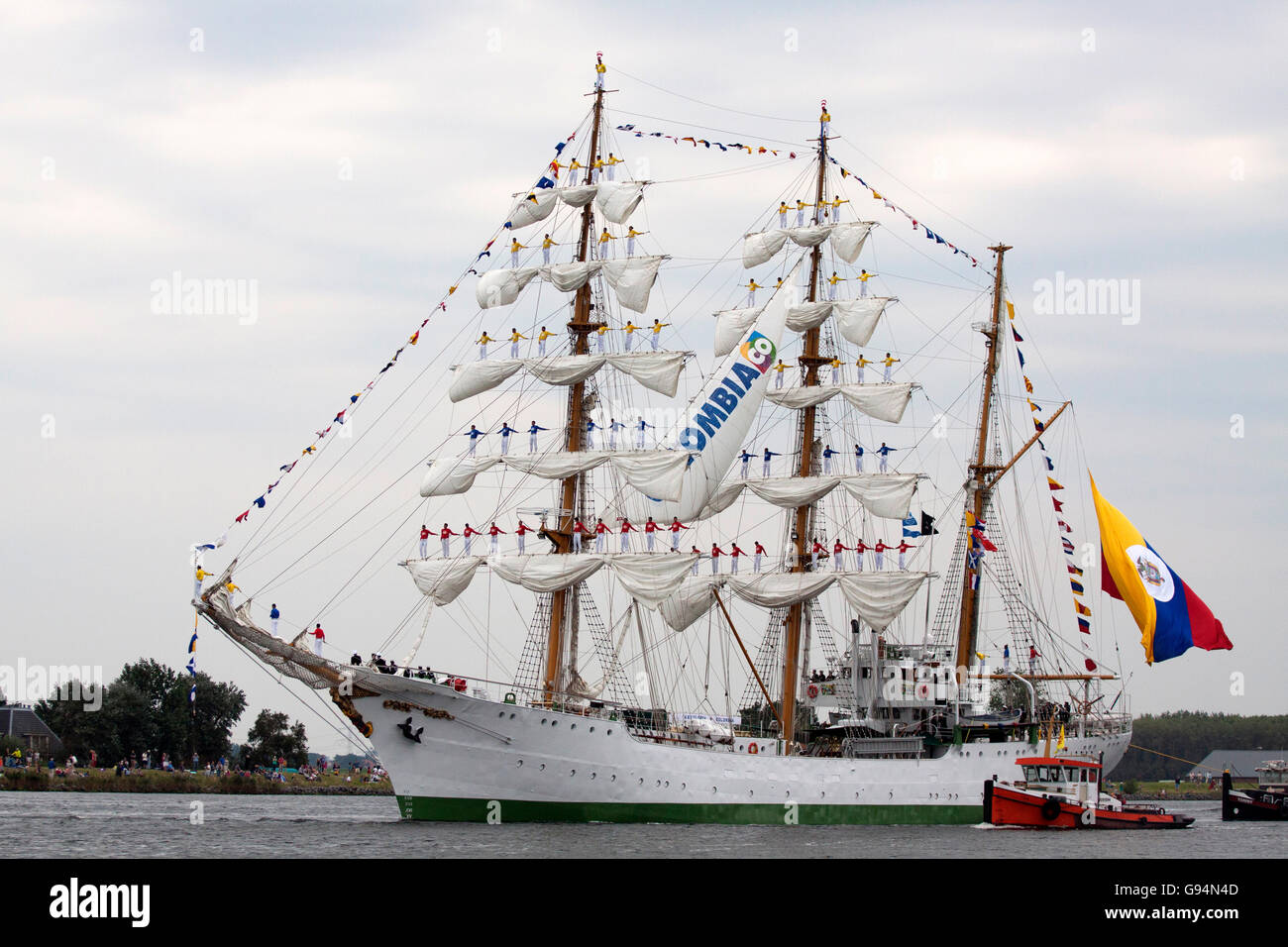 PORT OF AMSTERDAM ,NETHERLANDS - AUGUSTUS 19 ,2015 Tall ship the ...