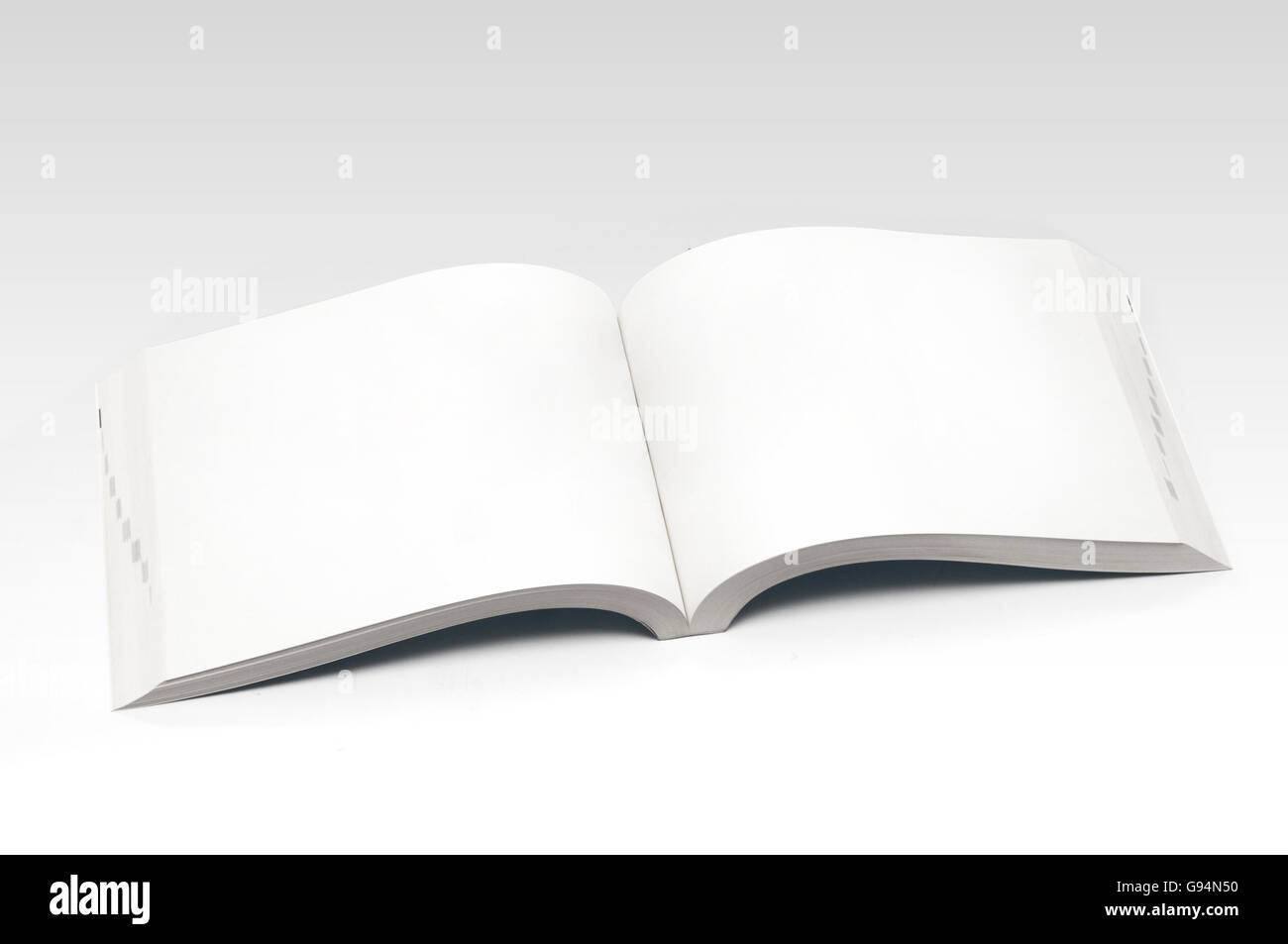 A White Blank Open Book on Gray Background Stock Photo - Alamy