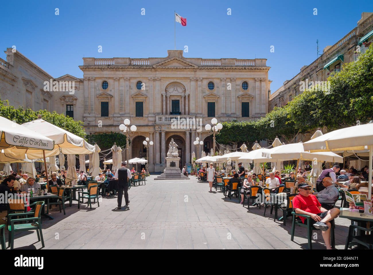 Valletta, Malta - May 05, 2016: National Library Of Malta in Valletta ...