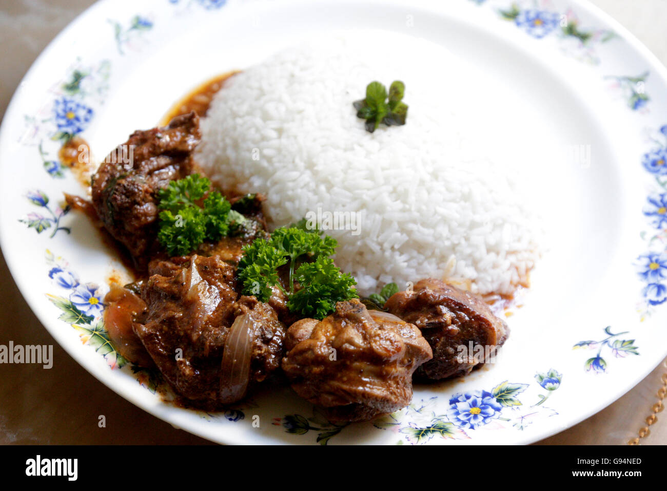 White rice plate hi-res stock photography and images - Alamy