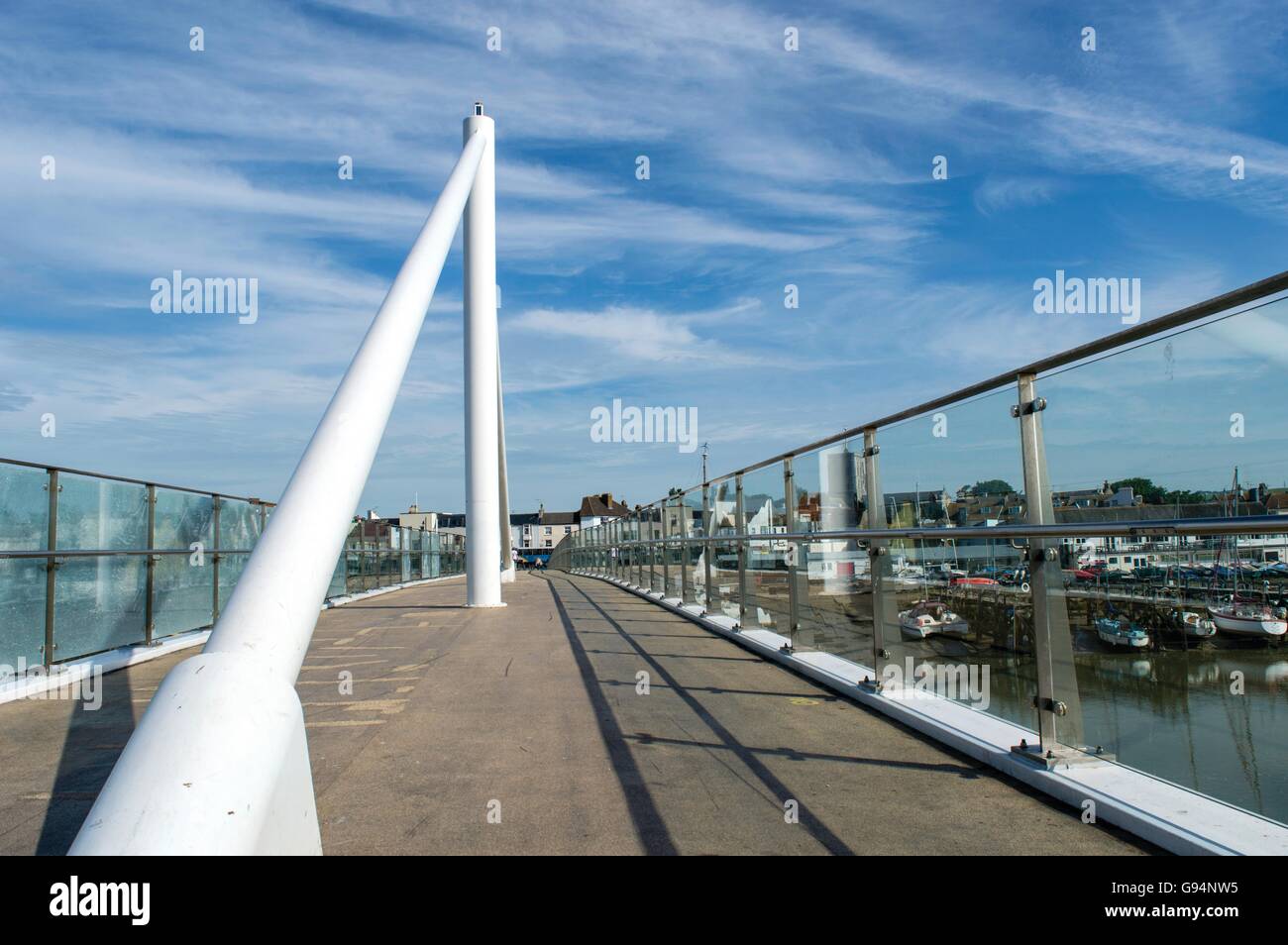 This Pedestrian Bridge is in Shoreham-by-Sea, West Sussex, England. The ...