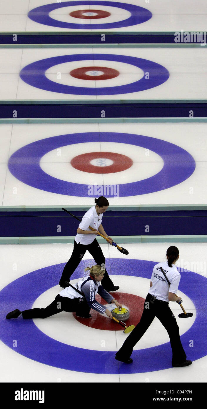 Great Britain's (top-bottom) Lynn Cameron, Kelly Wood and Jacqueline ...