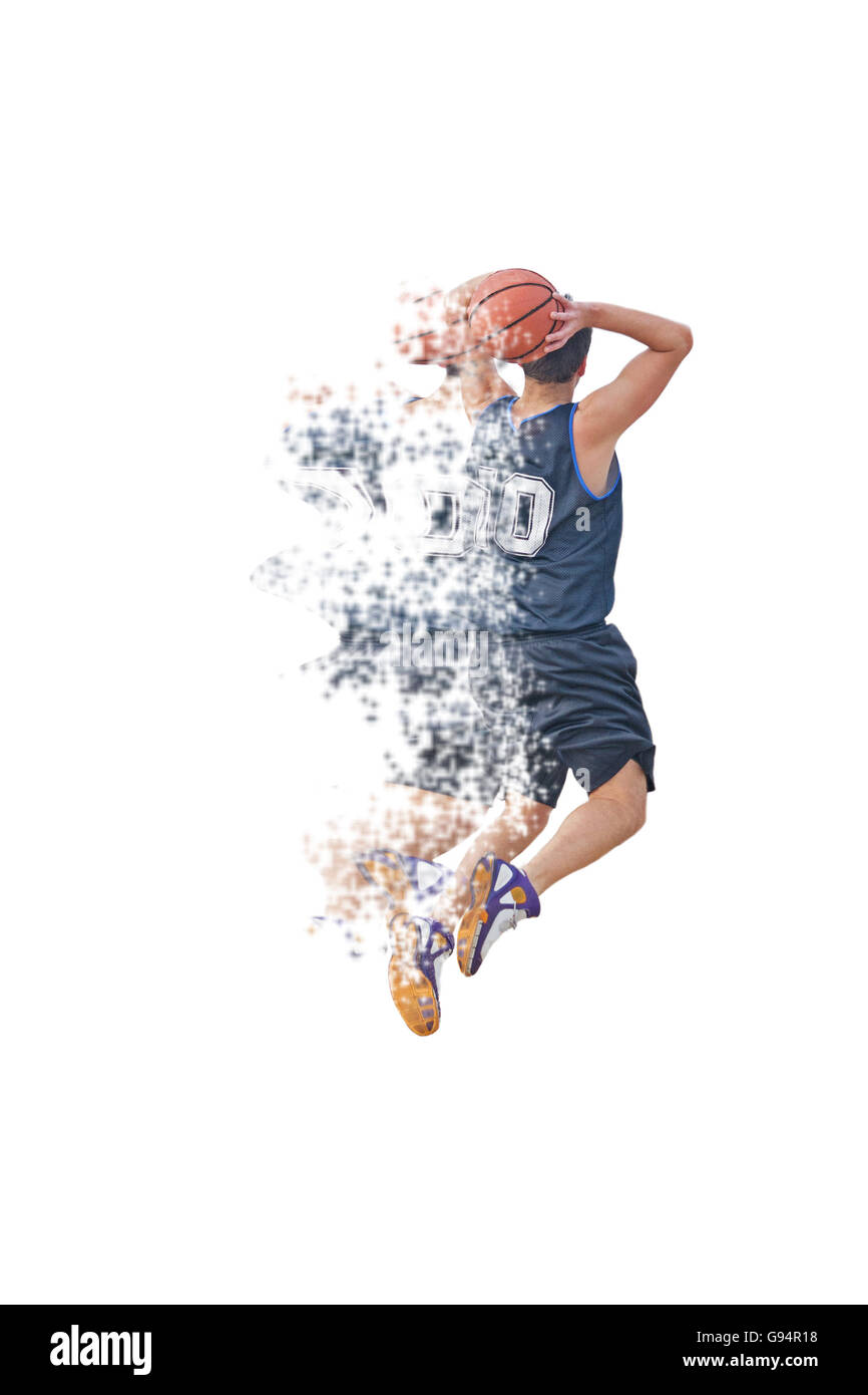 basketball player shooting the ball Stock Photo - Alamy