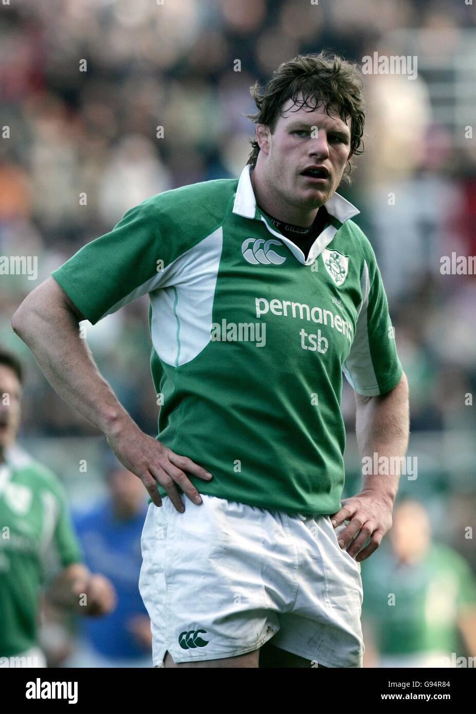 Ireland's Malcolm O'Kelly during the RBS 6 Nations match at the Stadio ...