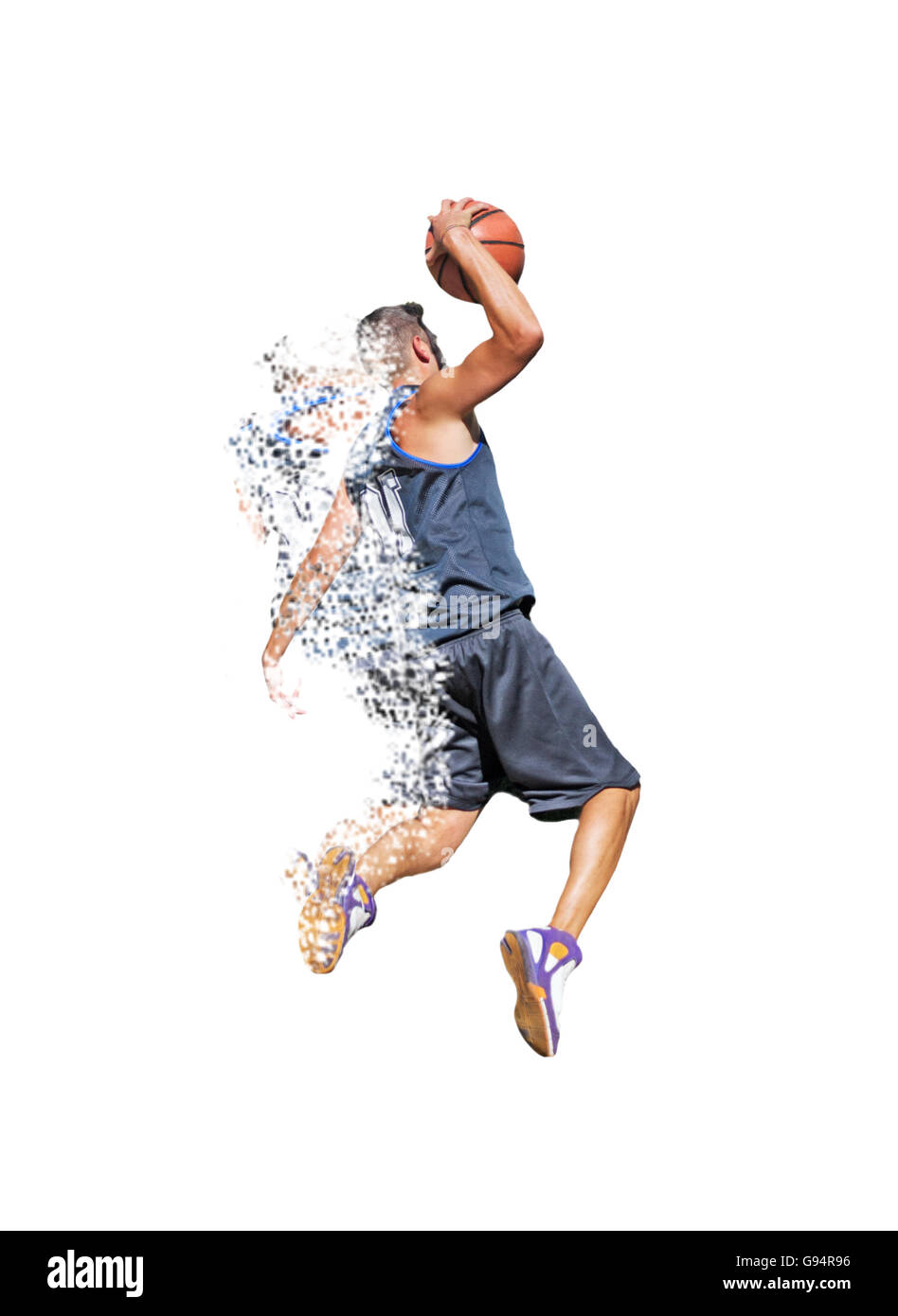 basketball player shooting the ball Stock Photo - Alamy