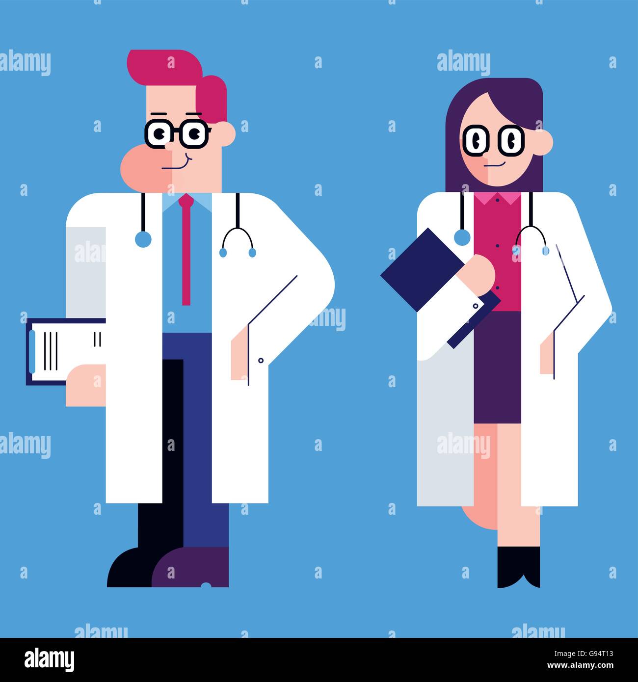 Male female medical professional Stock Vector Images - Alamy