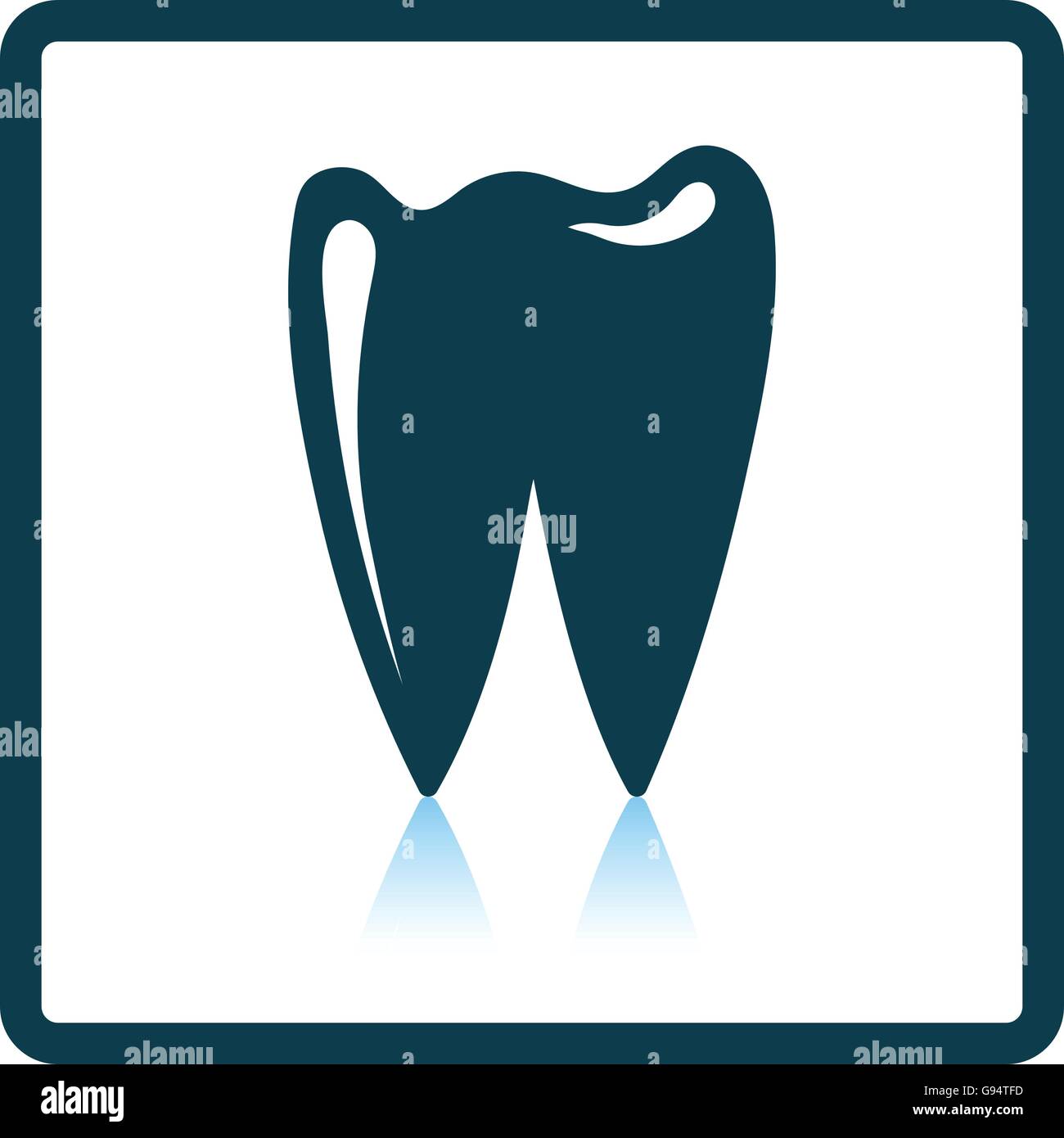 Tooth icon. Shadow reflection design. Vector illustration Stock Vector ...