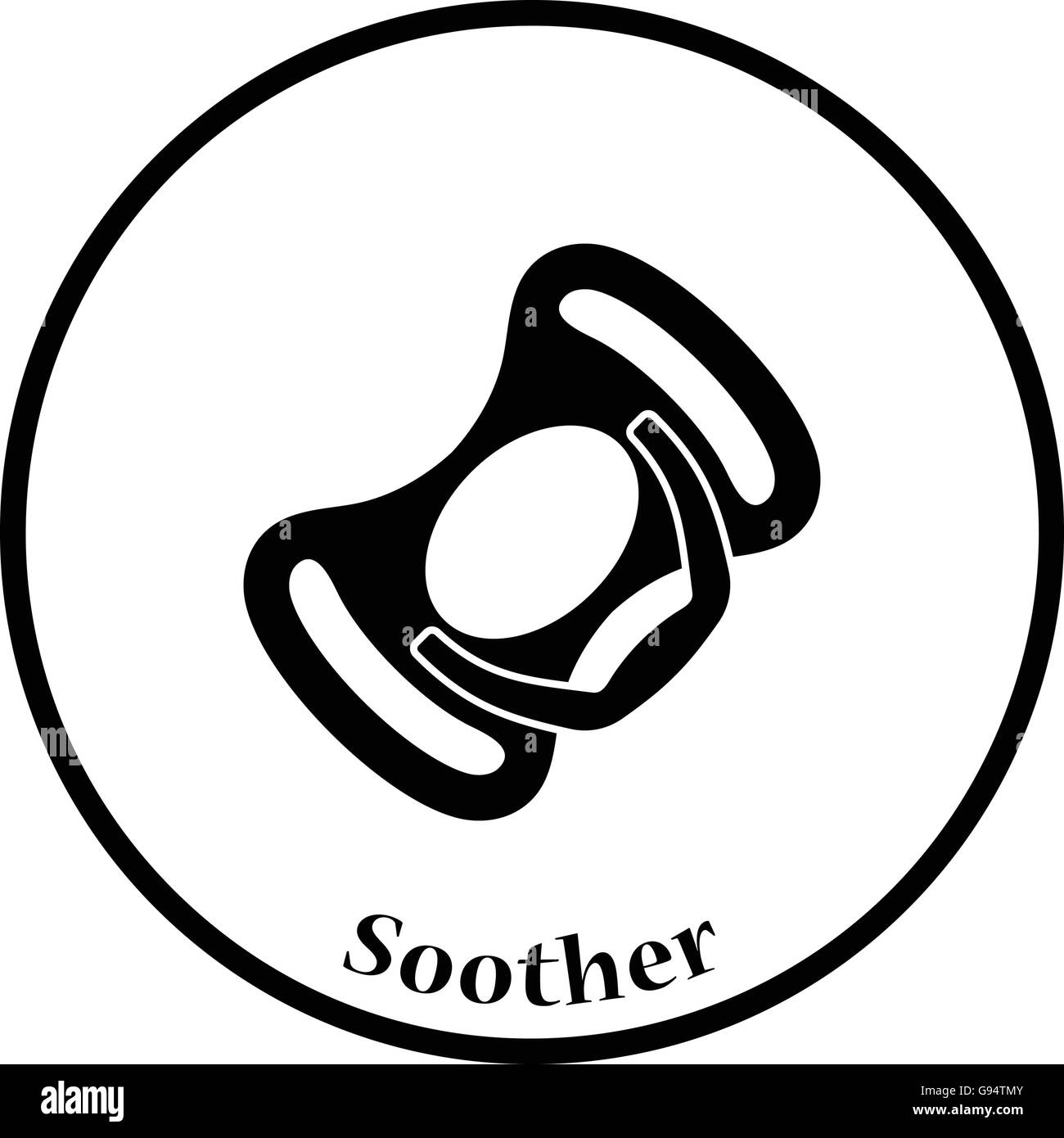Baby soother icon. Thin circle design. Vector illustration Stock Vector ... Baby soother icon. Thin circle design. Vector illustration Stock Vector ...
