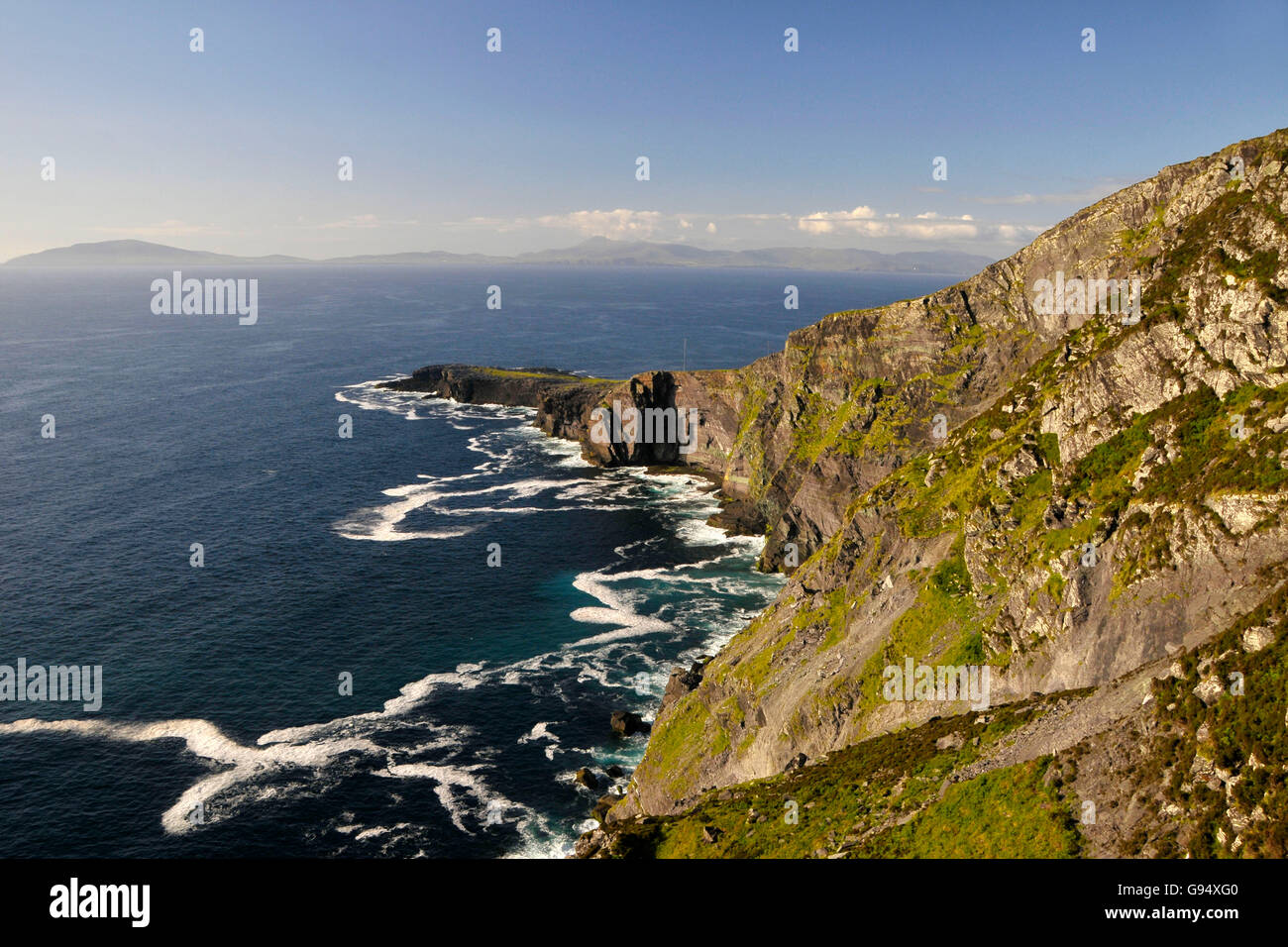 Fogher Cliffs, View from Geokaun Mountain, Valentia Island, County ...