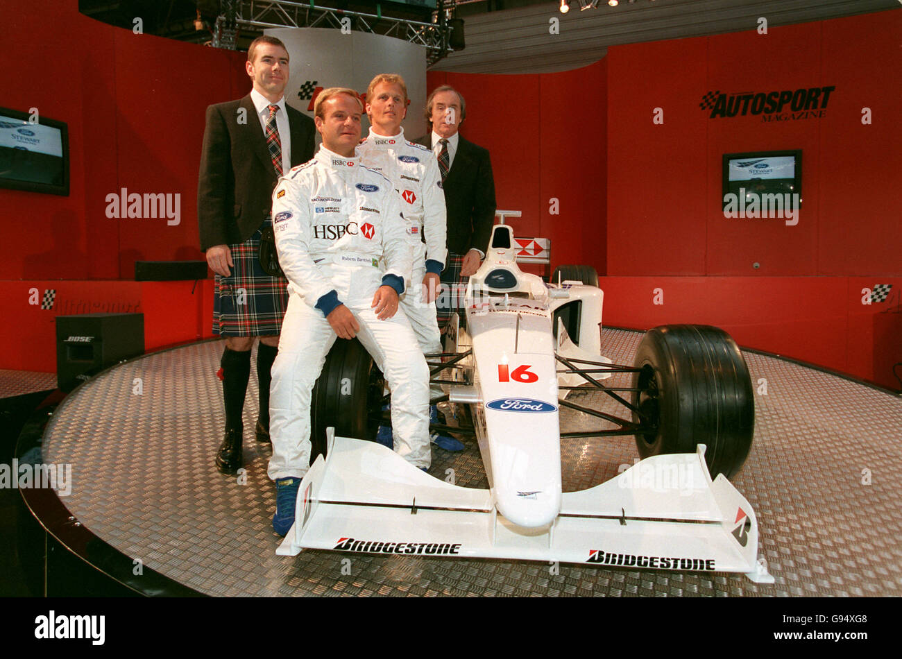 Herbert jackie stewart launch the stewart sf3 f1 car hi-res stock ...