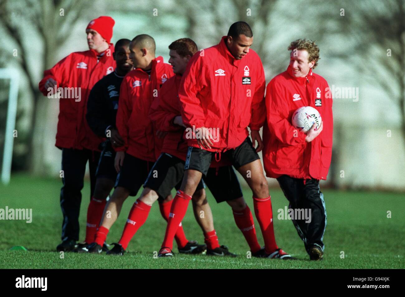 Soccer english premier league nottingham forest training hi-res stock ...