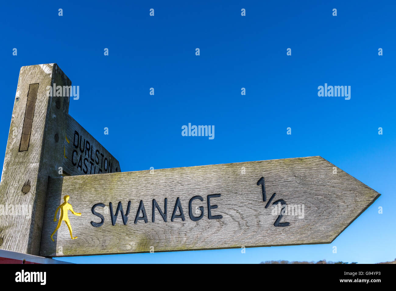 England Dorset Swanage Footpath sign Adrian Baker Stock Photo - Alamy